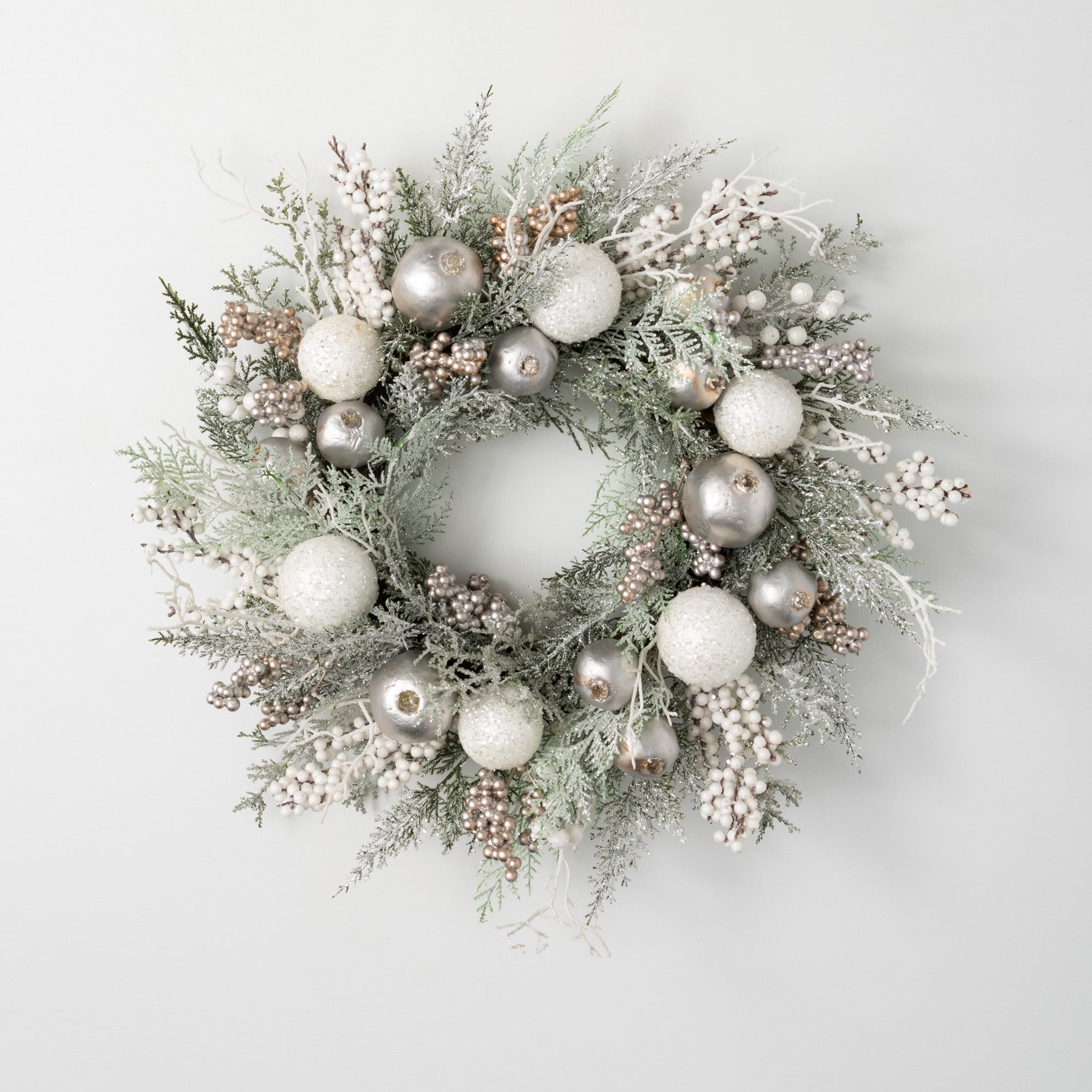Sullivans Artificial Winter Pine Wreath Multicolor 25"H - Walmart.com