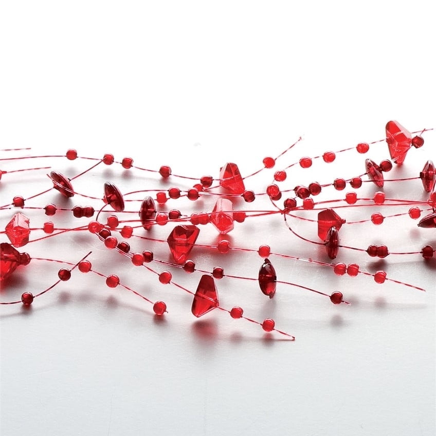 Sullivans Beaded Garland 60"L Red - Walmart.com