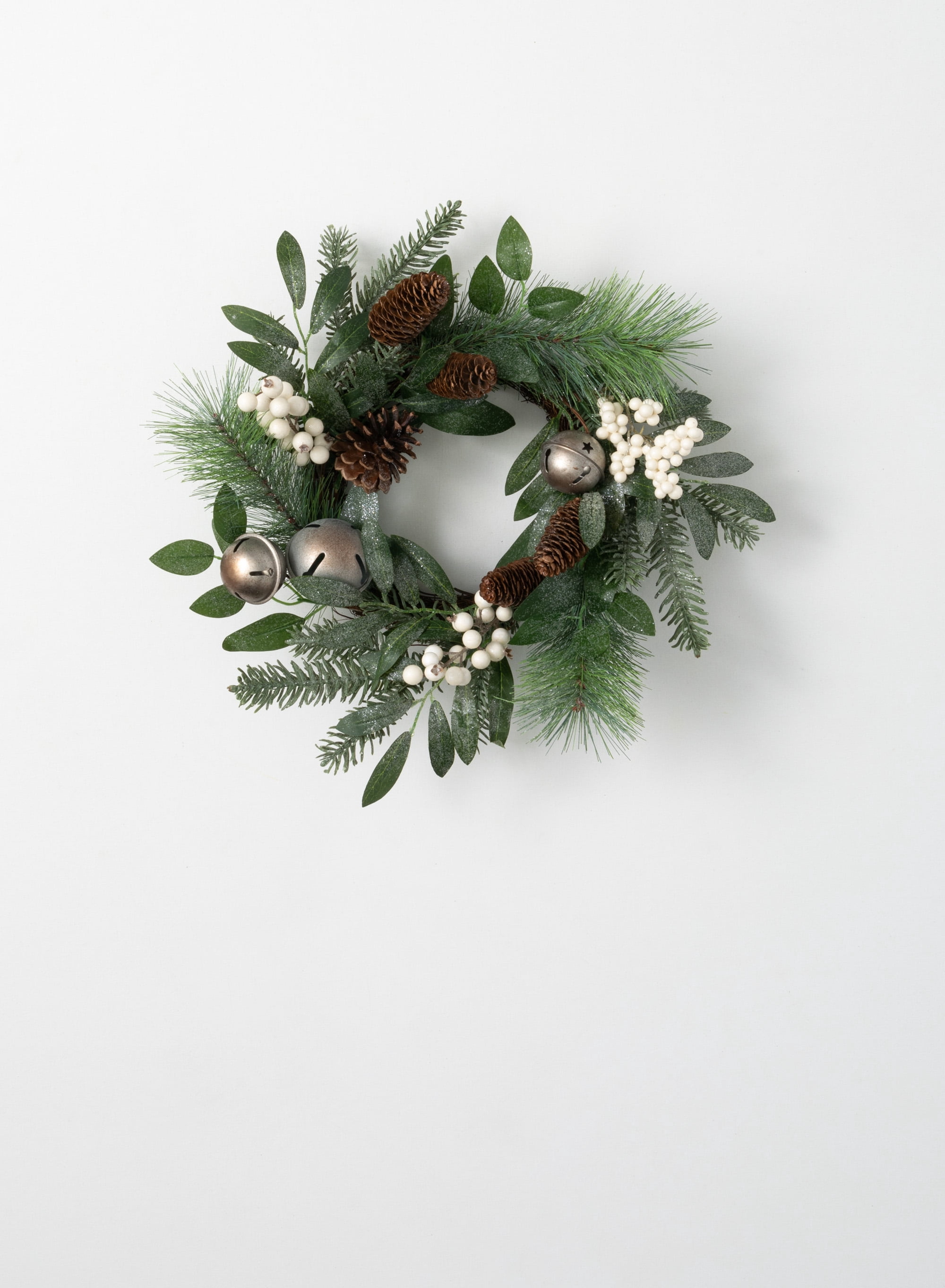 Sullivans Bell & Berry Mini Wreath Artificial Greenery Decor - Walmart.com