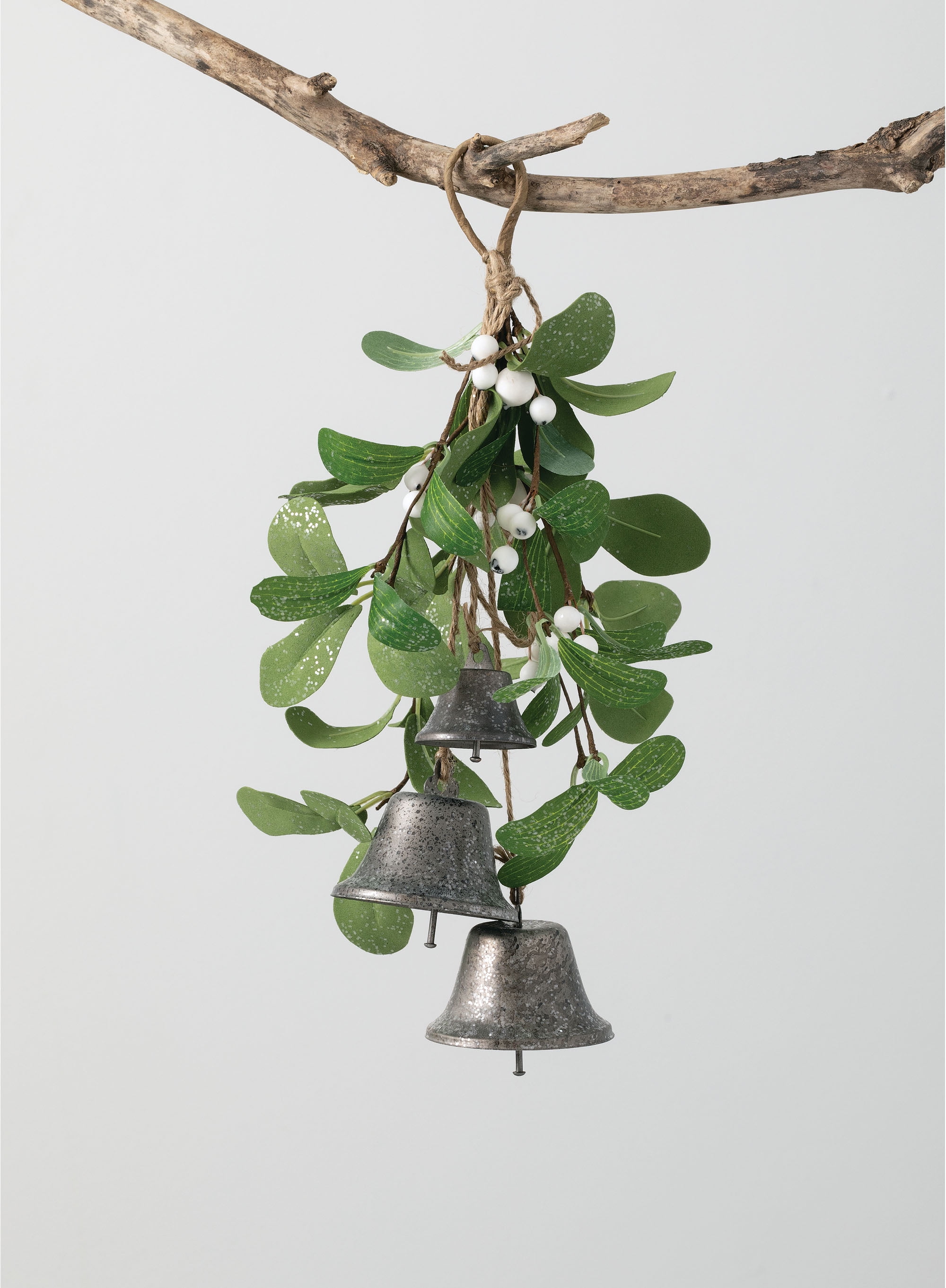 Sullivans Christmas Mistletoe Swag 13.5H Green Holiday Evergreen ...