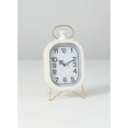Sullivans Decorative White Analog Desk Clock with Gold Legs, Small ...