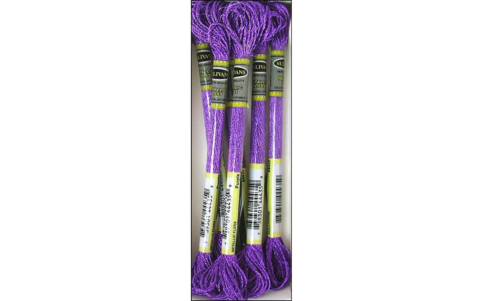 Sullivans Emb Floss 8.7yd Met Purple - Walmart.com
