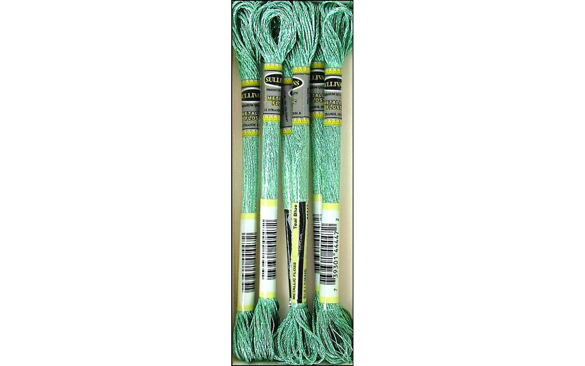Sullivans Emb Floss 8.7yd Met Teal Blue - Walmart.com