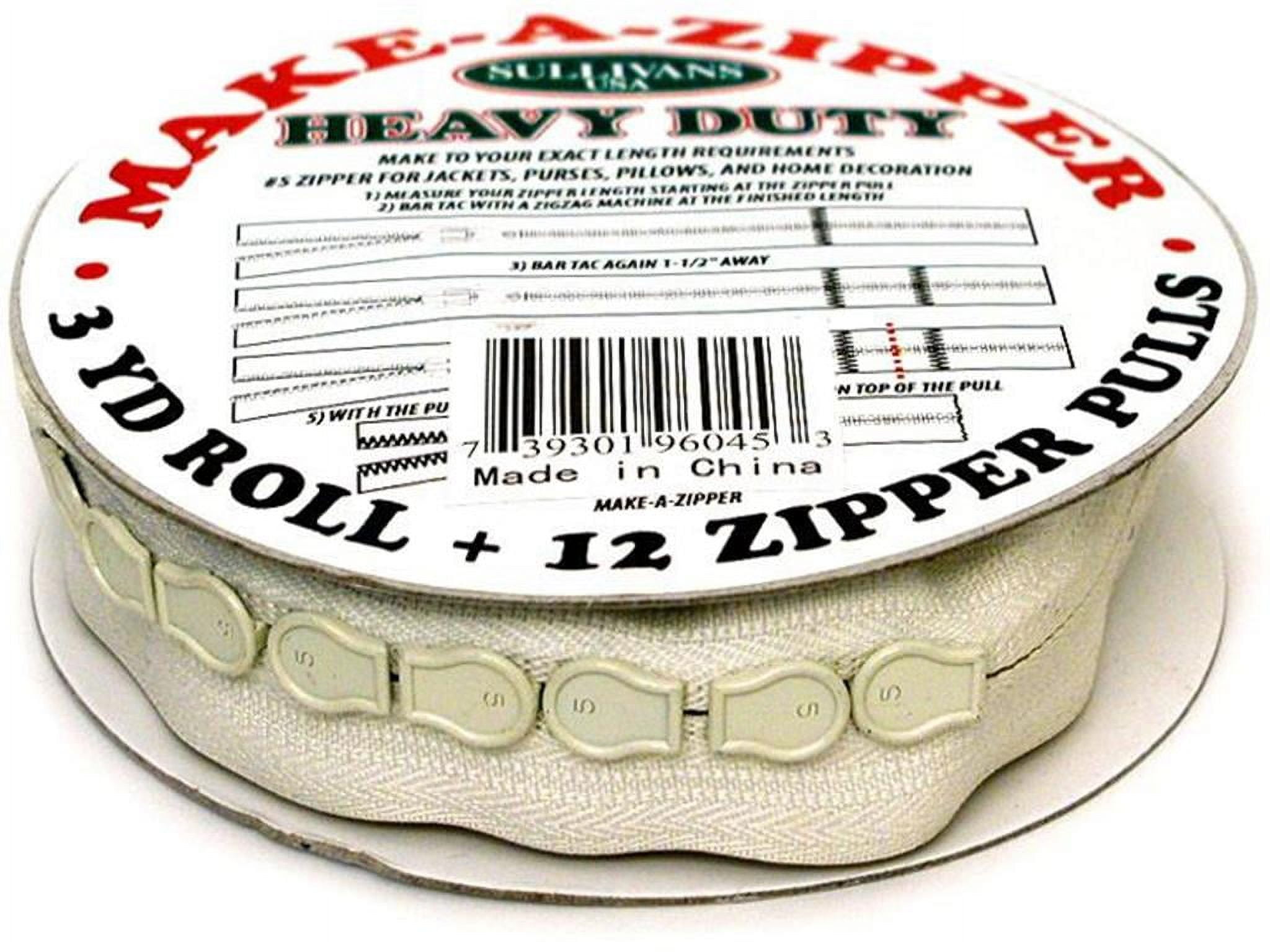 Sullivans Heavy-Duty Make-A-Zipper 3Yd Reel Beige - Walmart.com