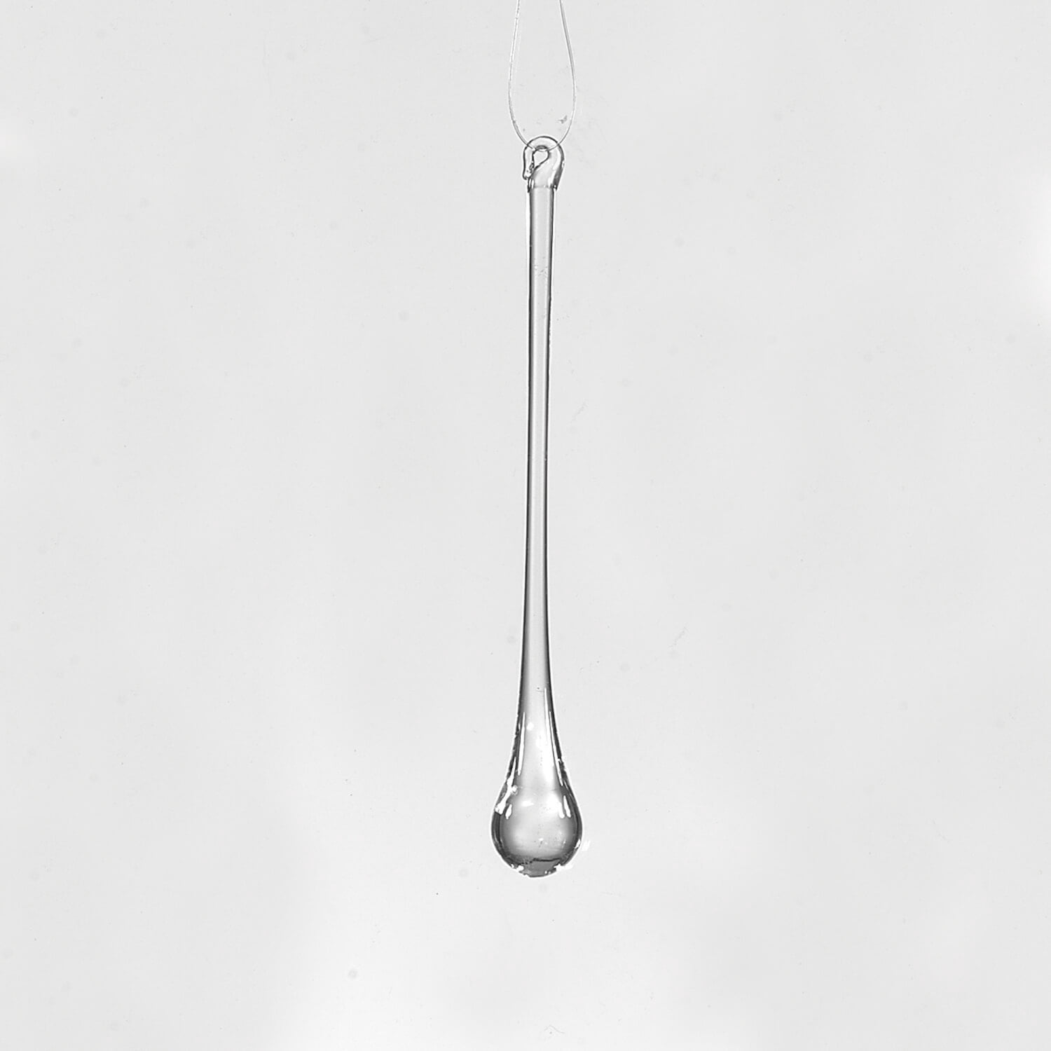 Sullivans Icicle Drop Glass Ornament 4.75H Clear Christmas Decorative ...