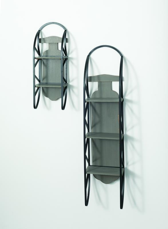 Sullivans Iron Sled Wall Decor Set of 2, 51"H & 27.5"H Black - Walmart.com