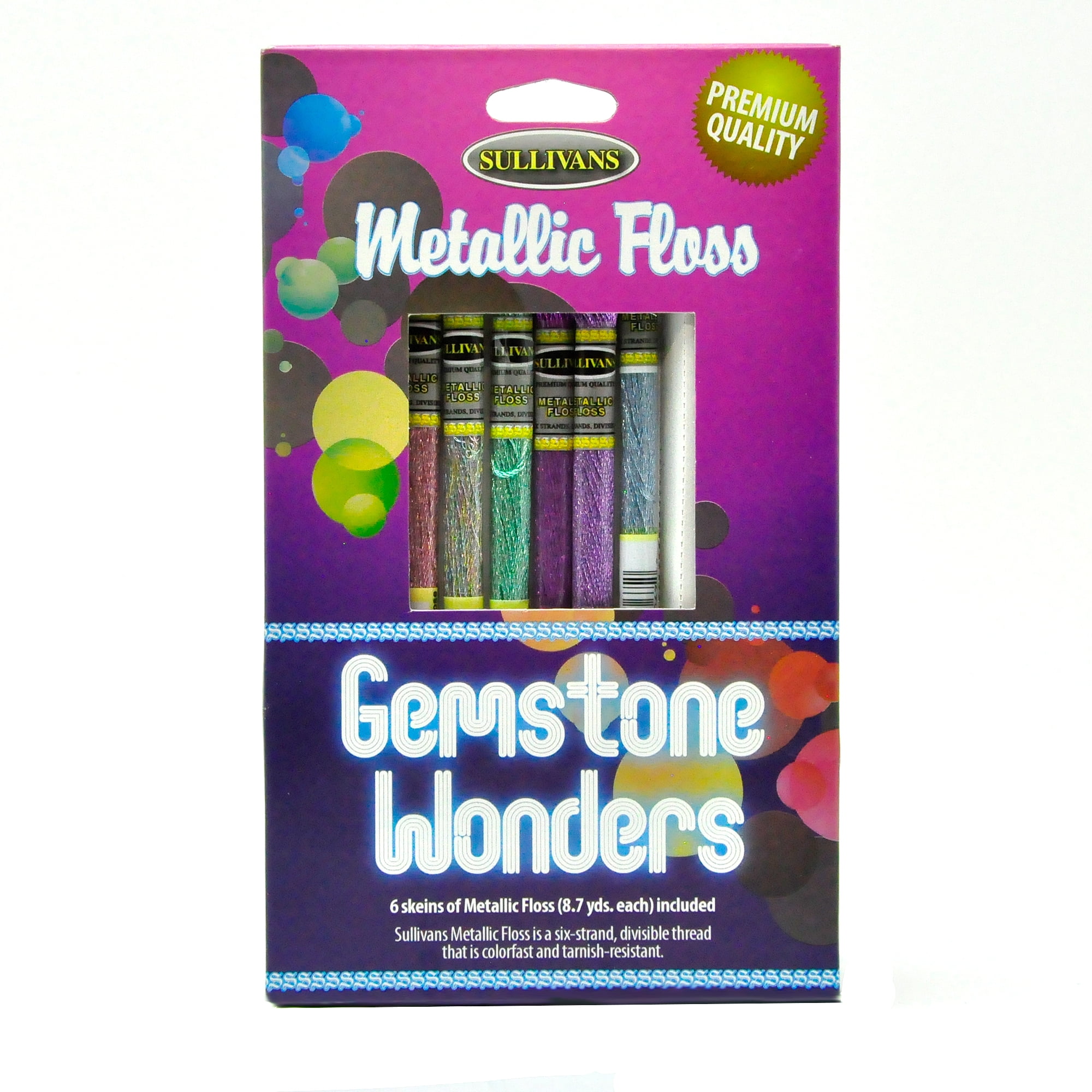 Sullivans Metallic Embroidery Floss Pack - Gemstone Wonders - Walmart.com