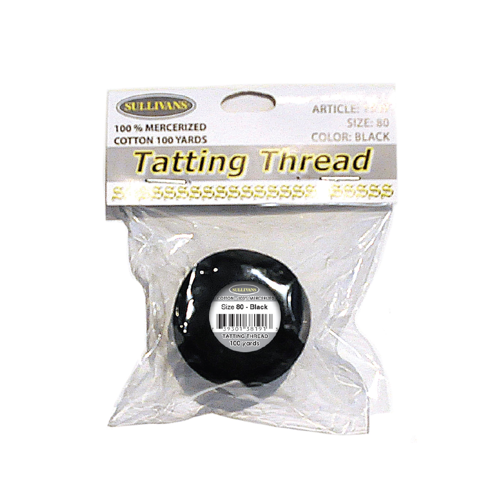 Sullivans Tatting Thread Black (100 yards) - Walmart.com