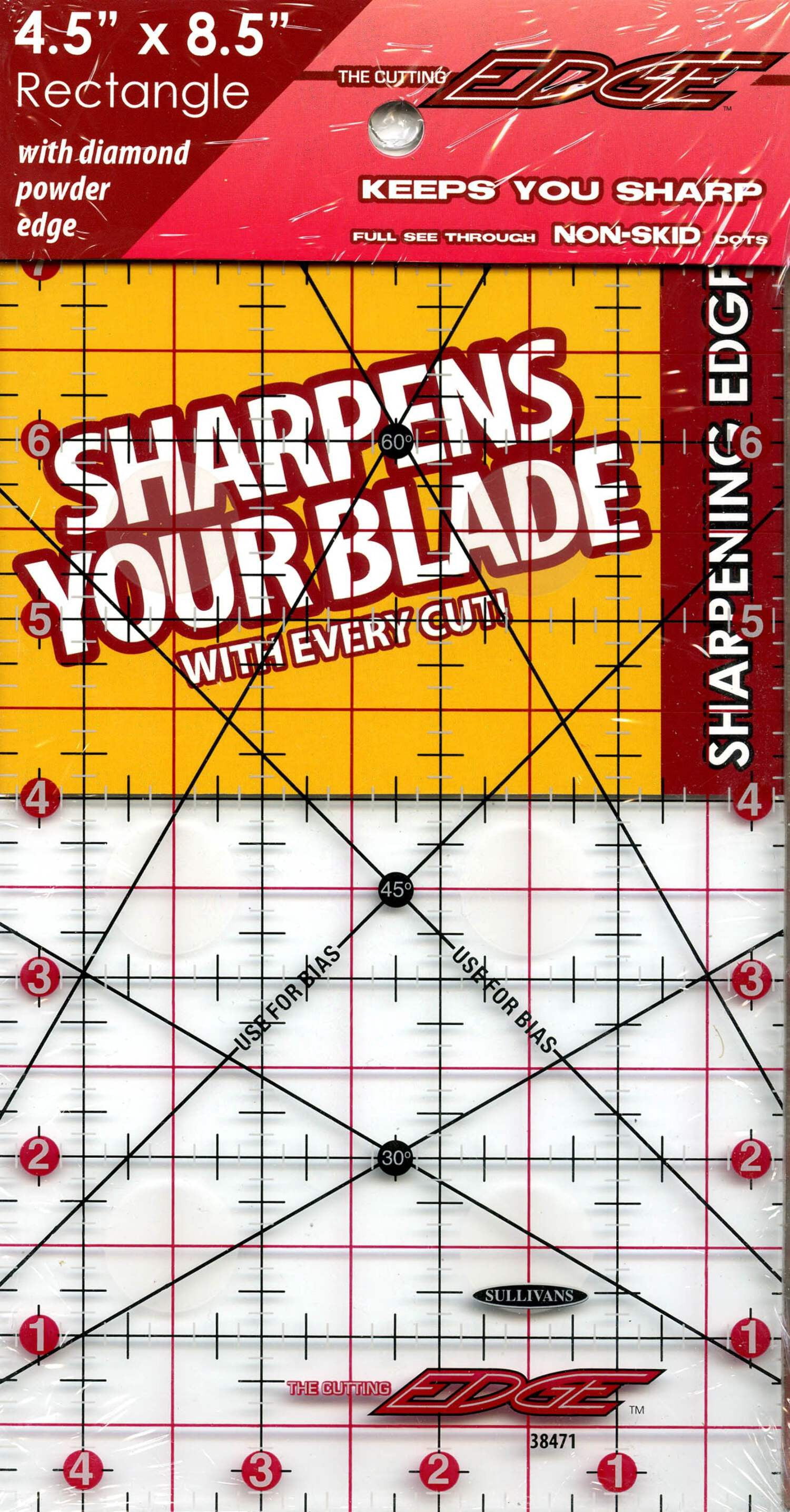 The Cutting Edge Clear Sharpening Edge Ruler 4-1/2in x 8-1/2in ...