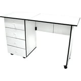 Sullivans USA Compact Portable Sewing Table with Small Storage Spaces ...