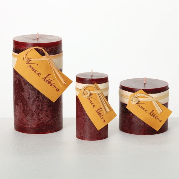 Sullivans Vance Kitira Set of 3 Pillar Candles, Clean-Burning ...