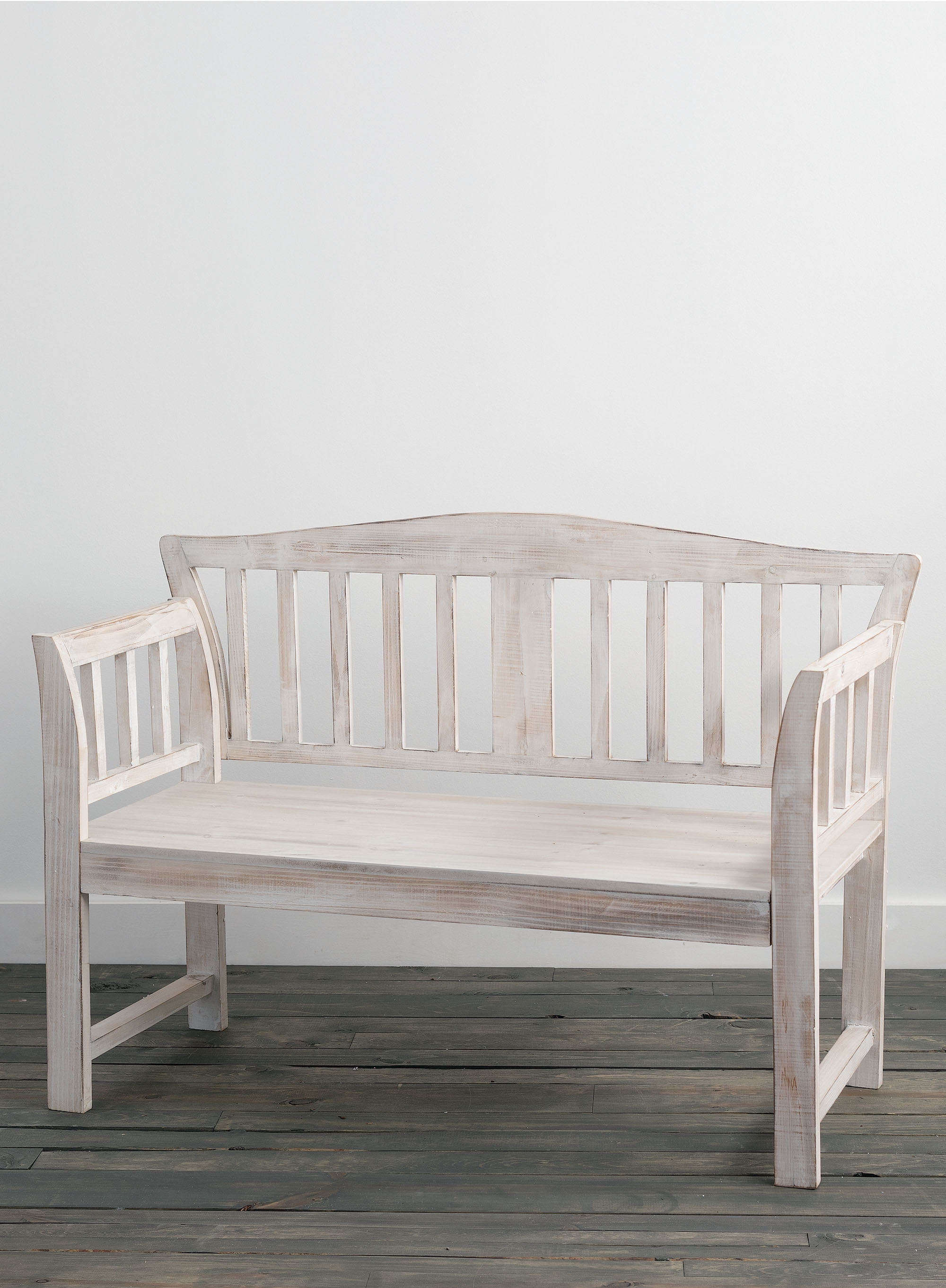 Sullivans White Wooden Bench - Storage & Display - Walmart.com