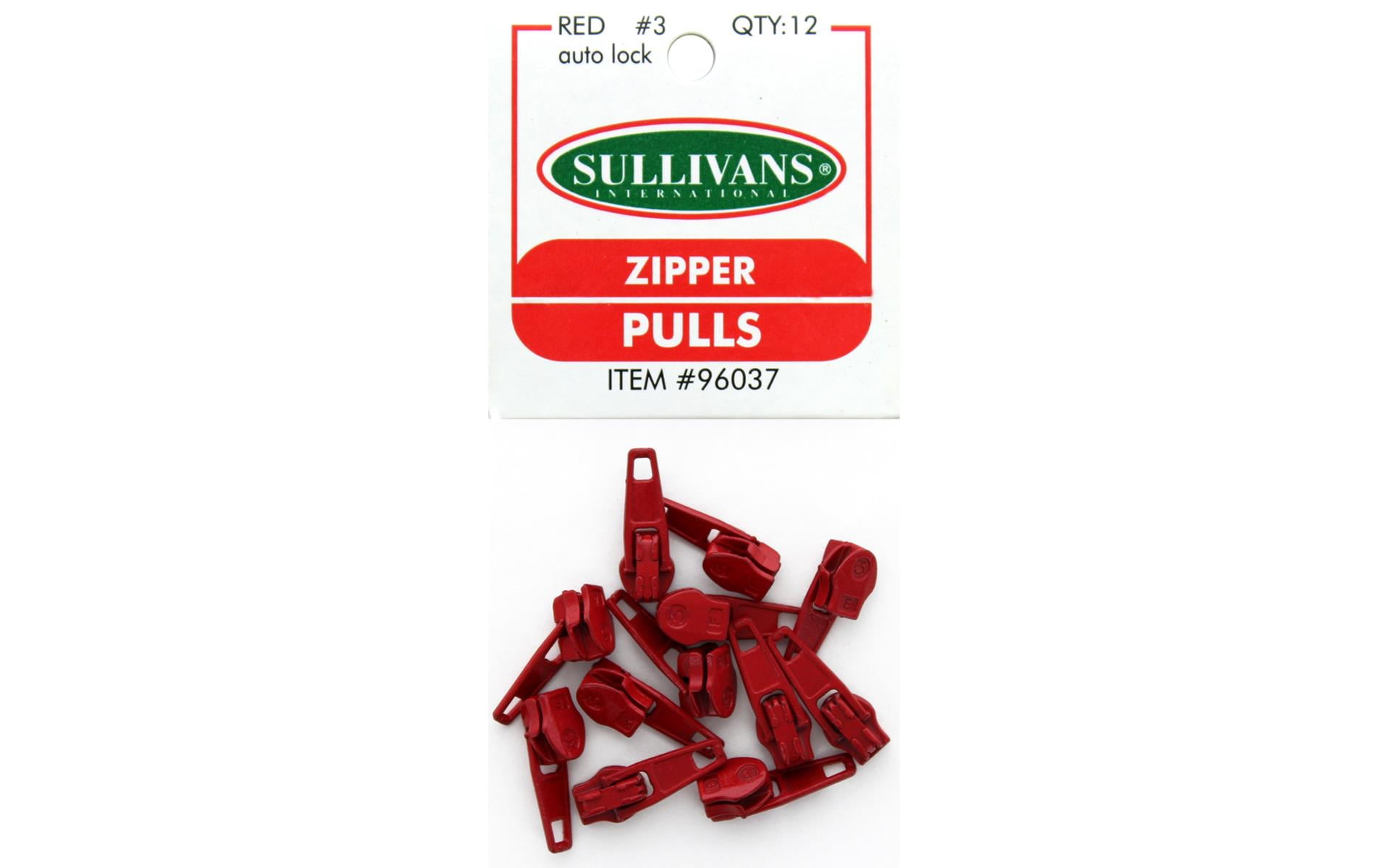 Sullivans Zipper Pulls Pkg 12pc Red - Walmart.com