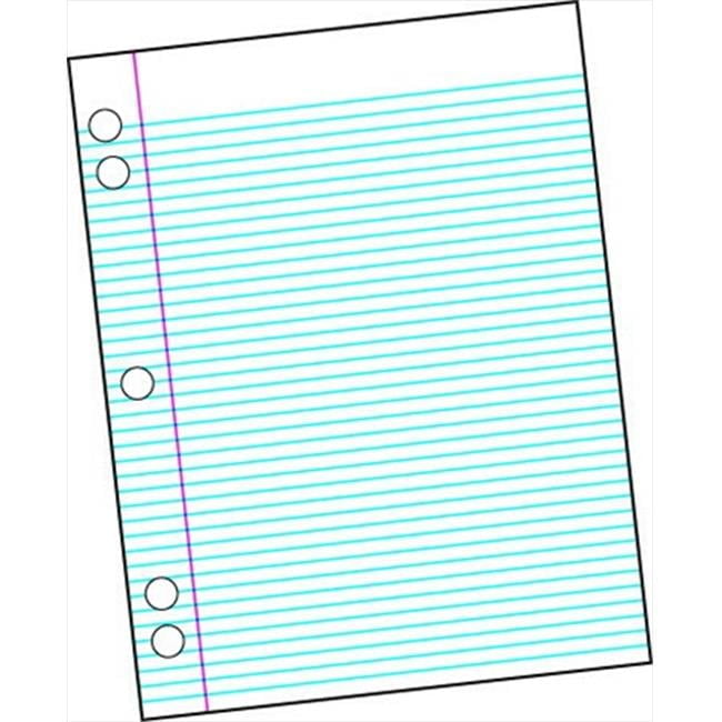 Sulphite 5-Hole Punched Theme Pad With Red Margin, 50 Sheets, White ...