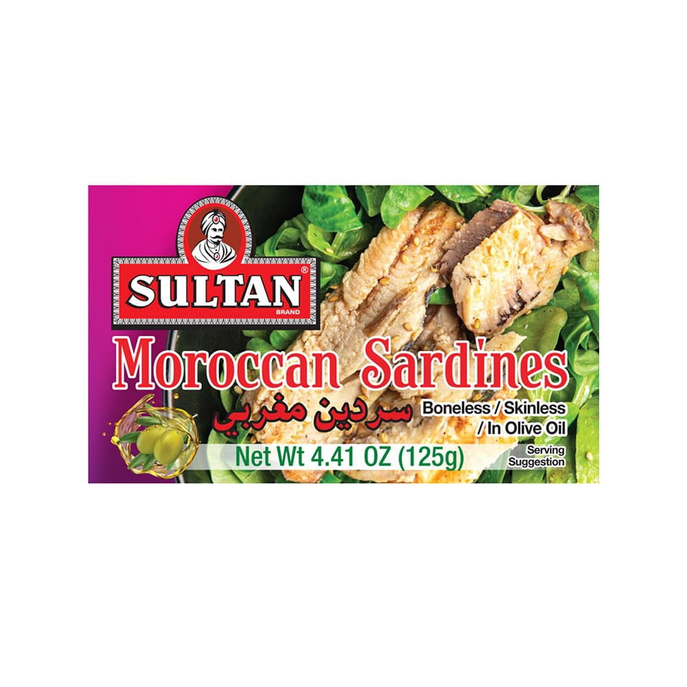 Sultan Moroccan Boneless and Skinless Sardines in Olive Oil, 100% All ...