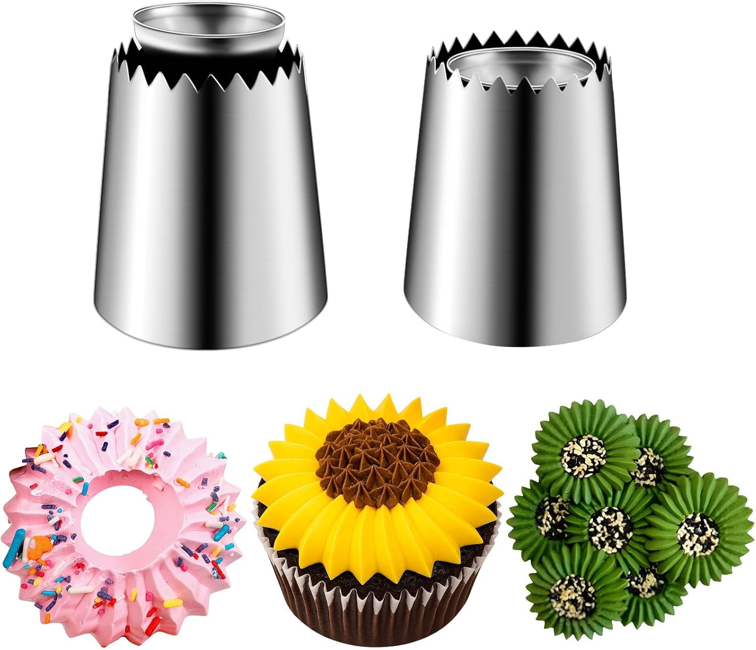 Sultan Tube Piping Tips Set, Stainless Steel Cake Decorating Tips ...