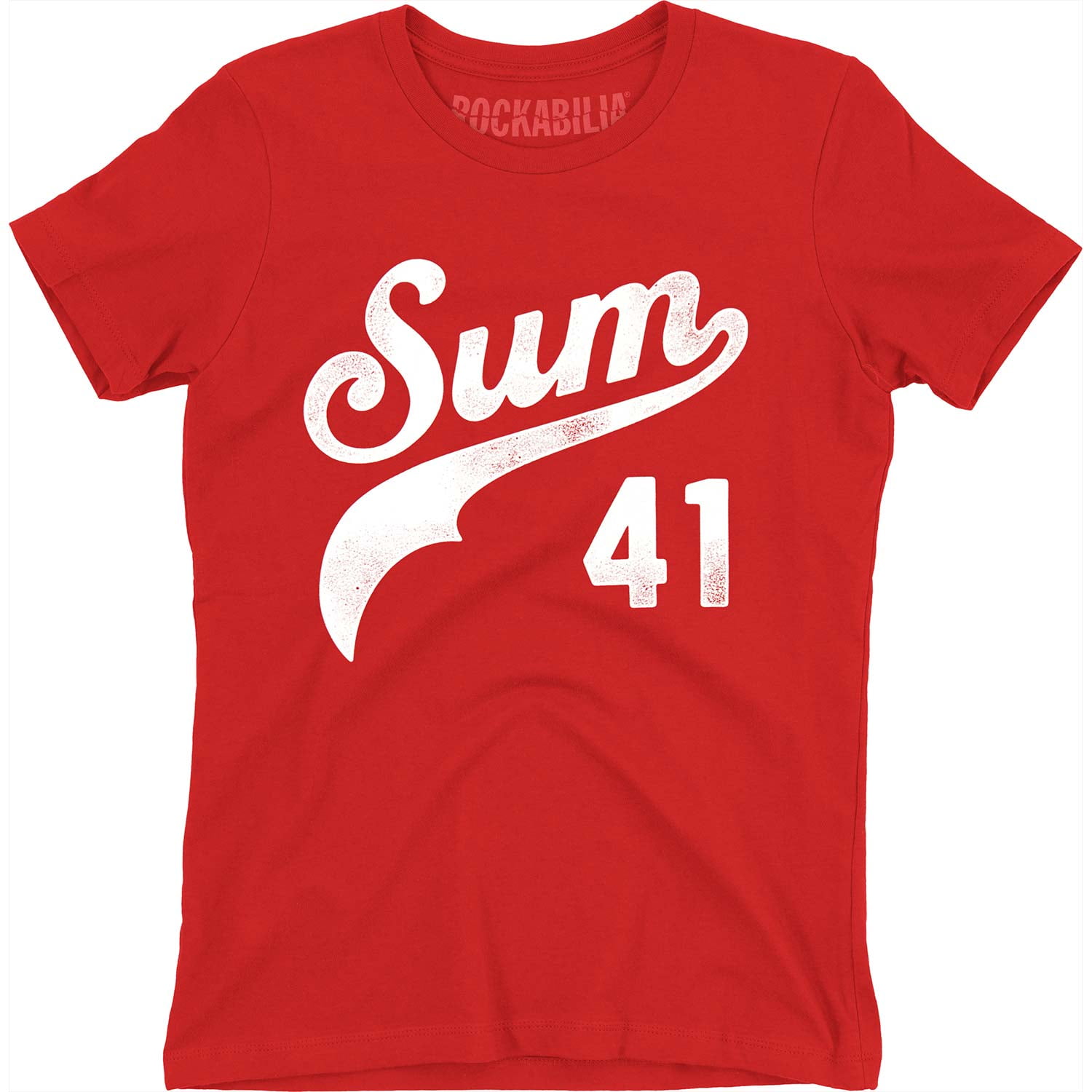 Sum 41 Baseball Logo Junior Top Small Red - Walmart.com