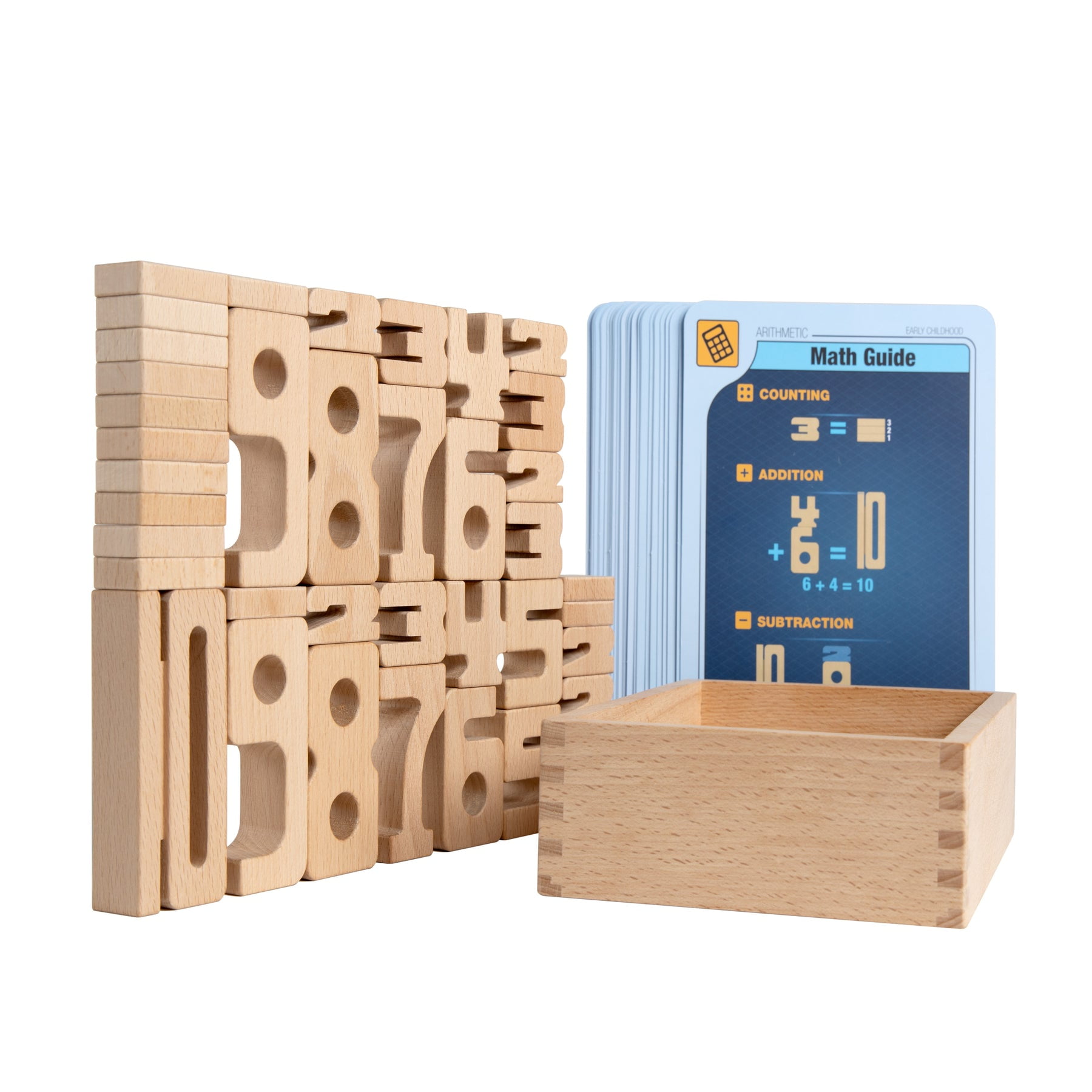 SumBlox Mini (Starter Set) - 38 Math Building Blocks, Solid Wood ...