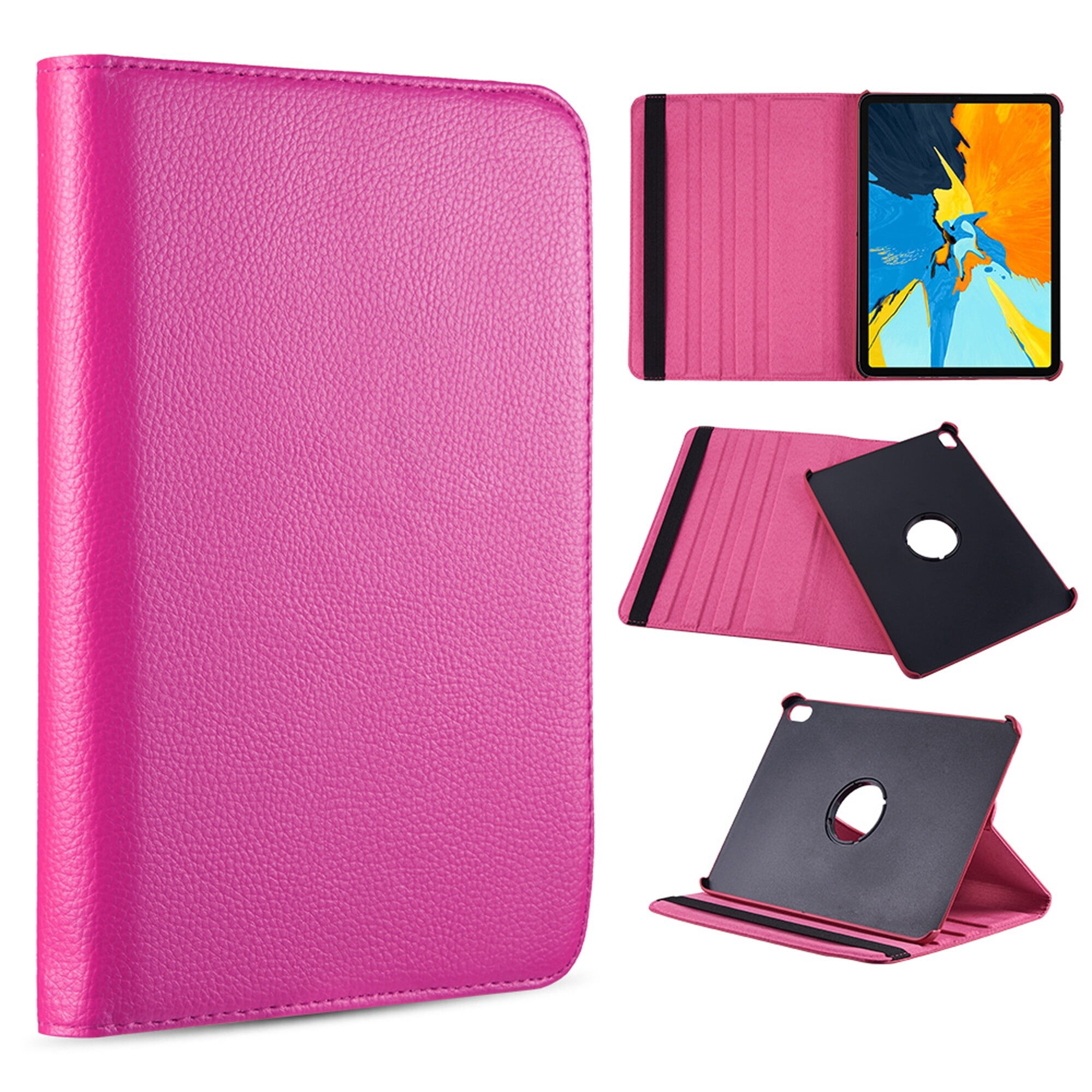 SumacLife Rotation Stand Tablet Folio Cover for iPad Pro 11 (2018) Pink ...