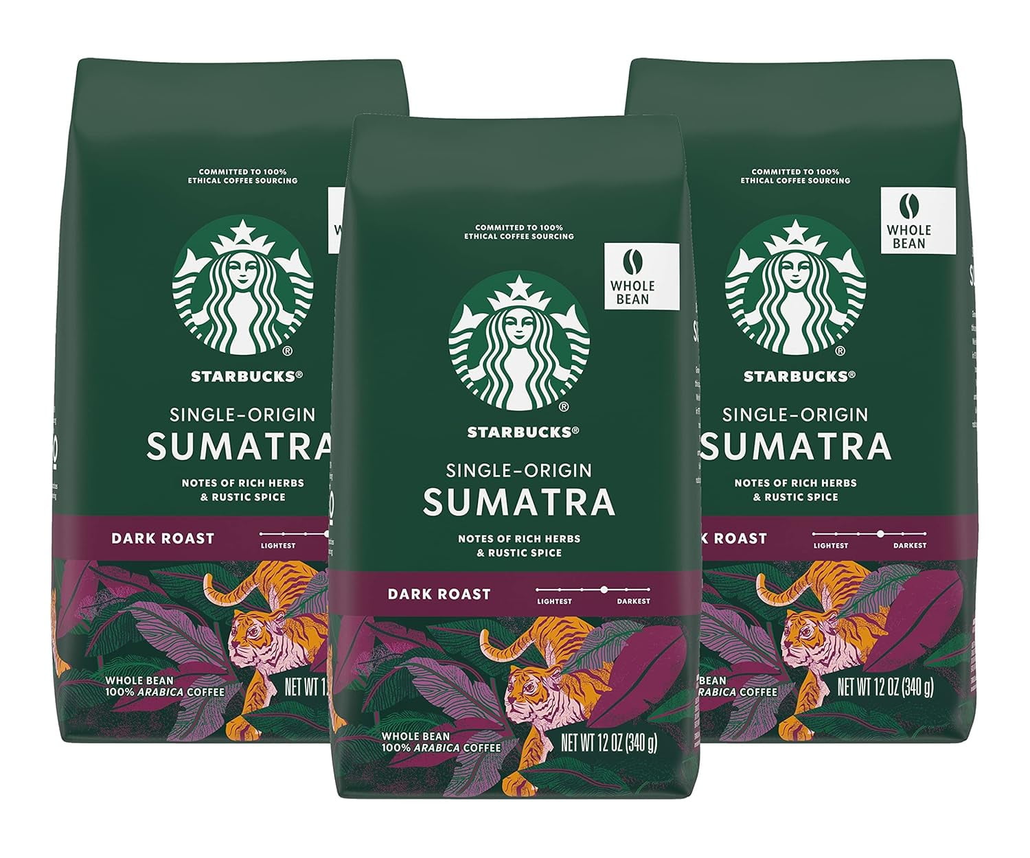 Sumatra Coffee, Whole Bean, 12-Ounce Bags (Pack of 3) - Walmart.com