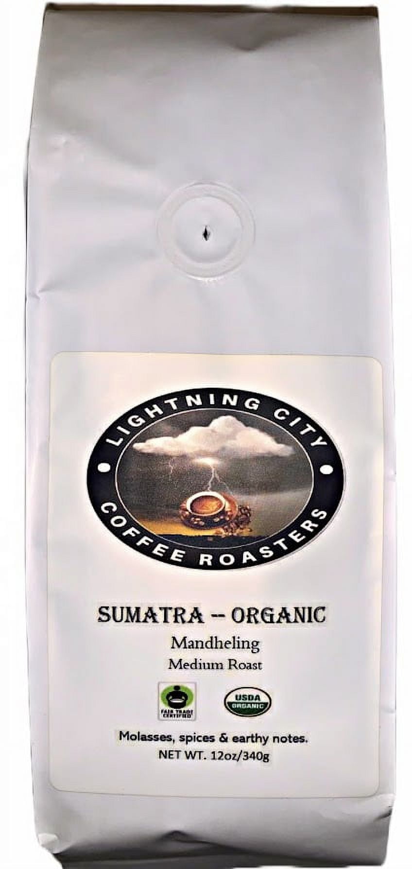 Lightning City Coffee, Sumatra Ground Coffee, Medium-Dark Roast ...