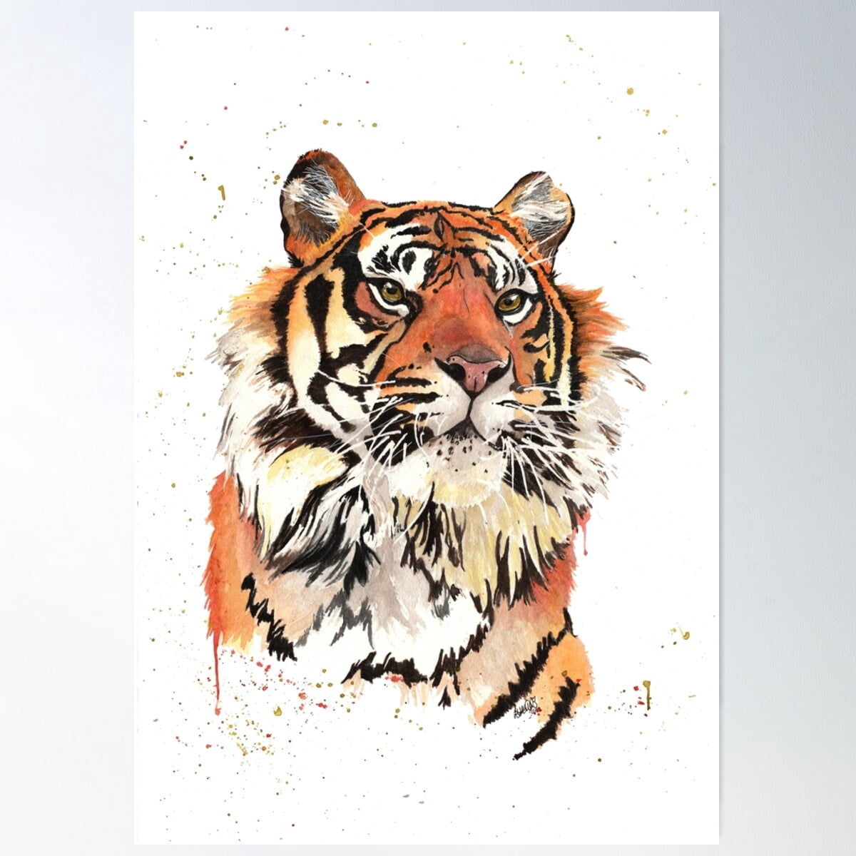 Sumatran Tiger Poster Wall Art, Modern Wall Decor For Living Room ...