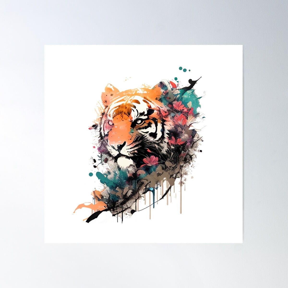 Sumatran Tiger Poster Wall Art, Modern Wall Decor For Living Room ...