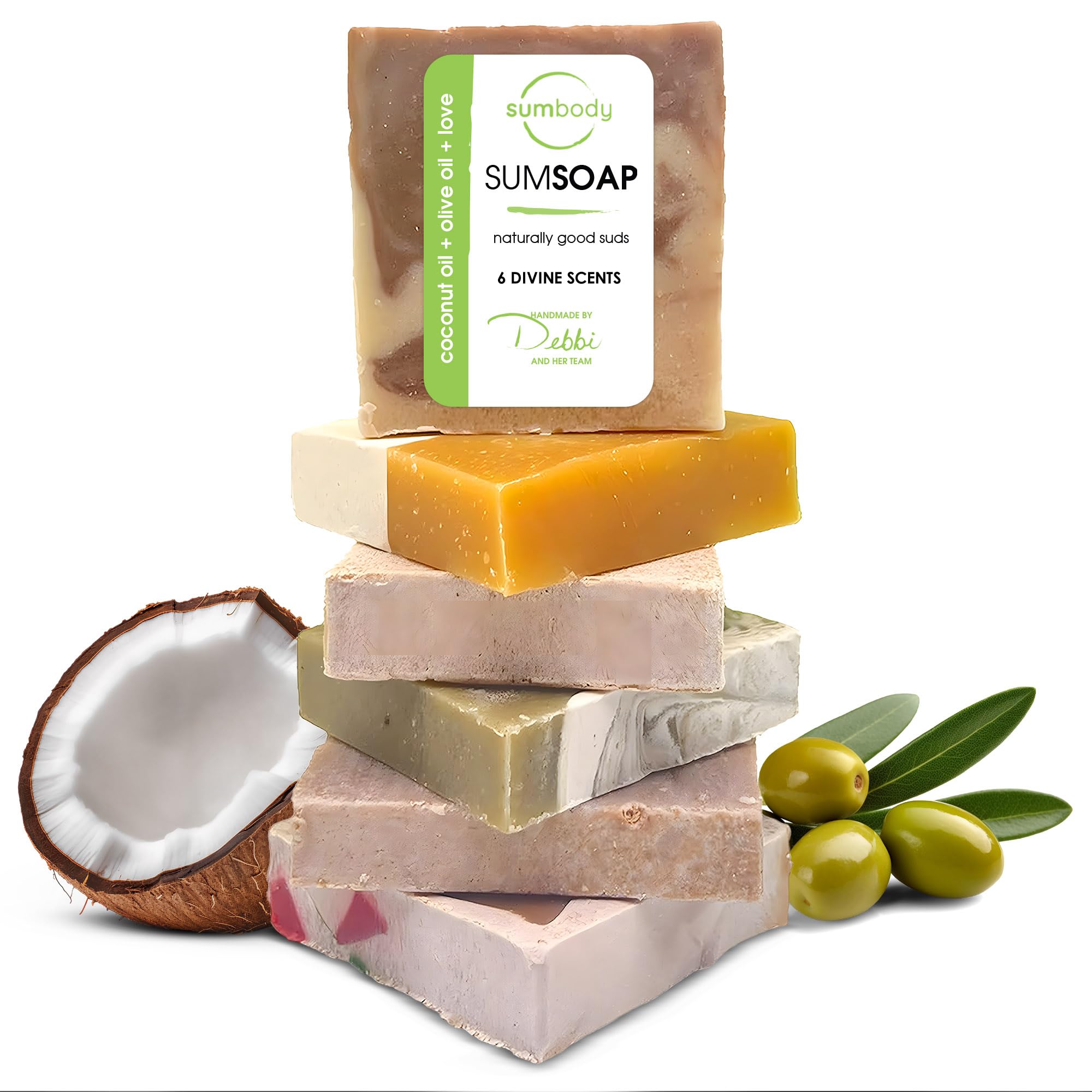 Sumbody Handmade Soap Bar DMF15 Heavenly Hydration - (6 Bath Soap Bars ...