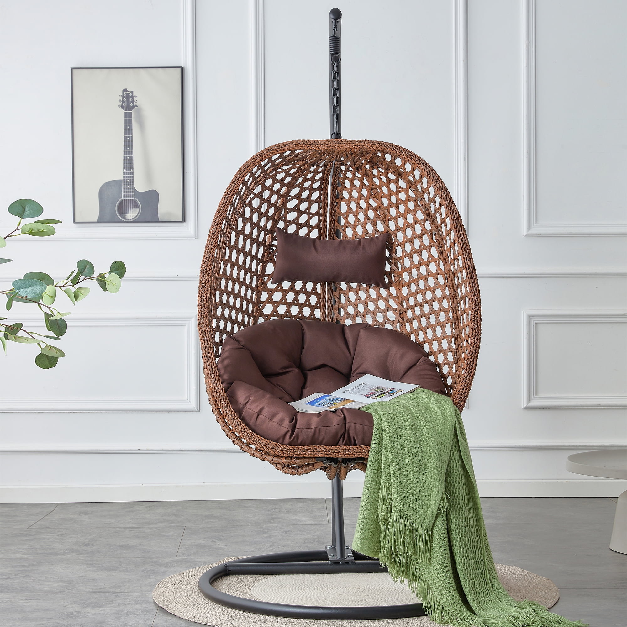 Sumdeal Hammock Chair Egg Swing Chair with Soft Cushions, UV-Resistant ...