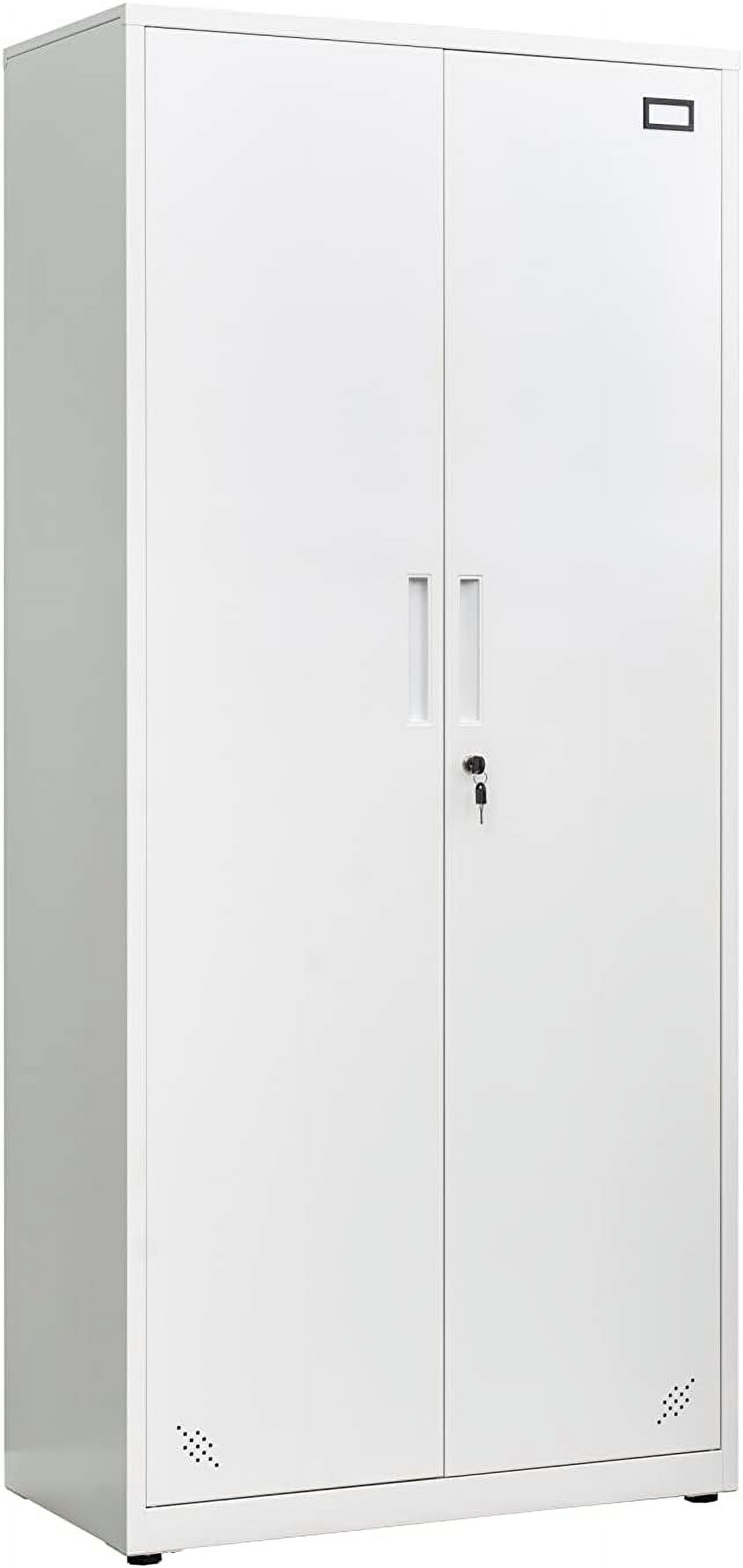 Sumdeal High Storage Cabinet with 5 Separated Spaces, 2 Doors and 4 ...