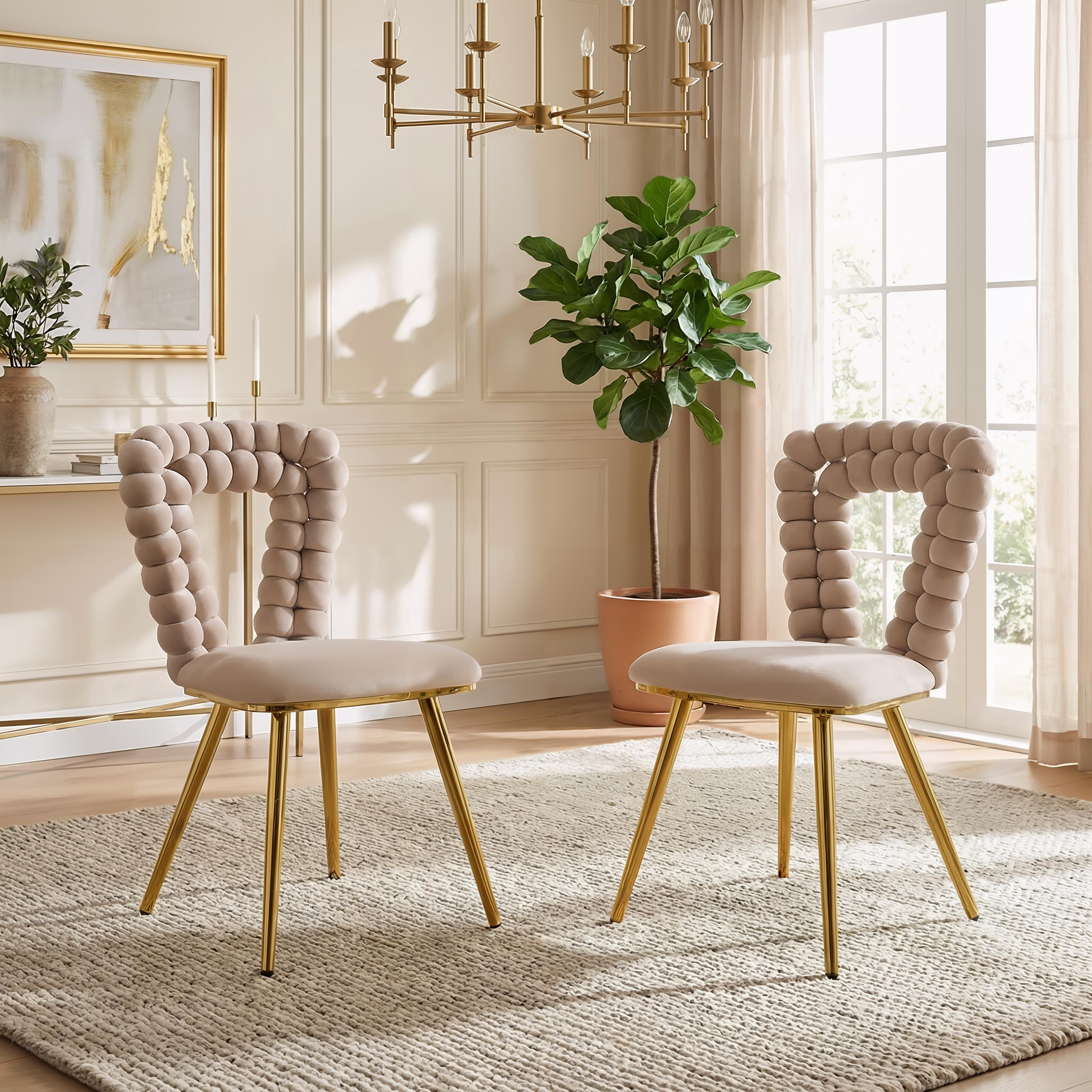 Sumdeal Modern Dining Chair Sets, 2/4/6-Piece Sets,Fabric Upholstered ...