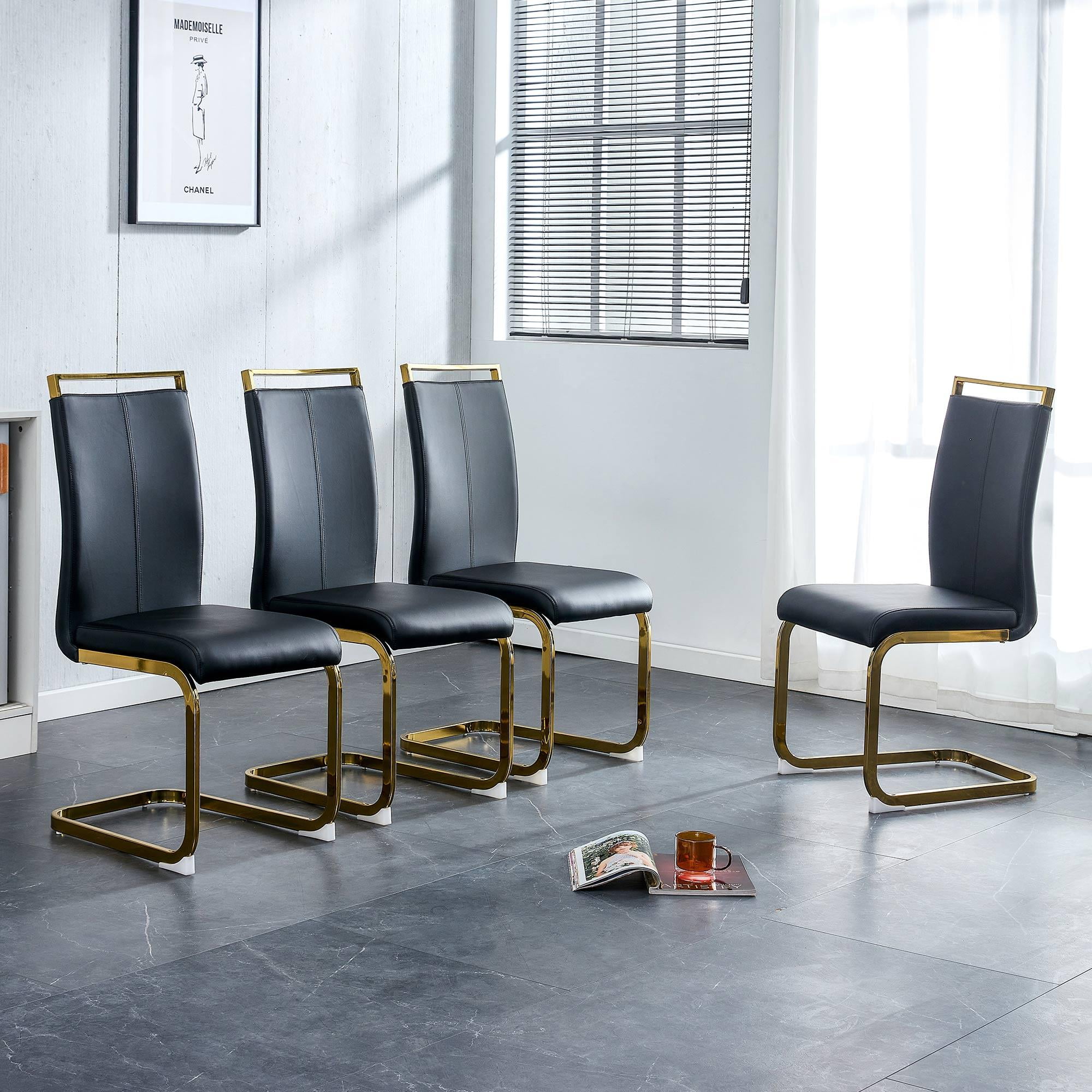 Sumdeal Modern Dining Chairs Set of 4,Modern Dining Chairs with C-Shape ...