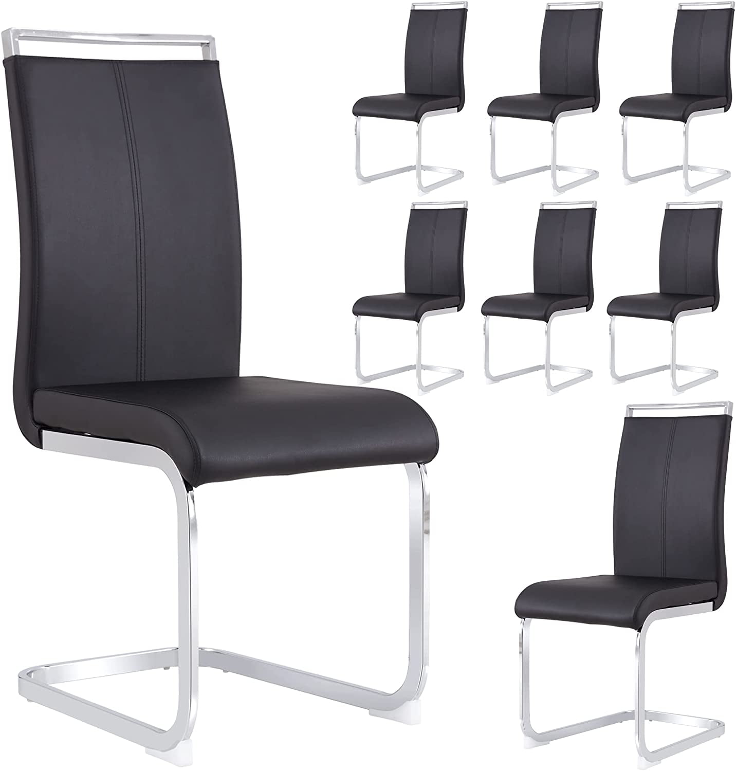 Sumdeal Modern Dining Chairs Set of 8,Modern Dining Chairs with Metal ...