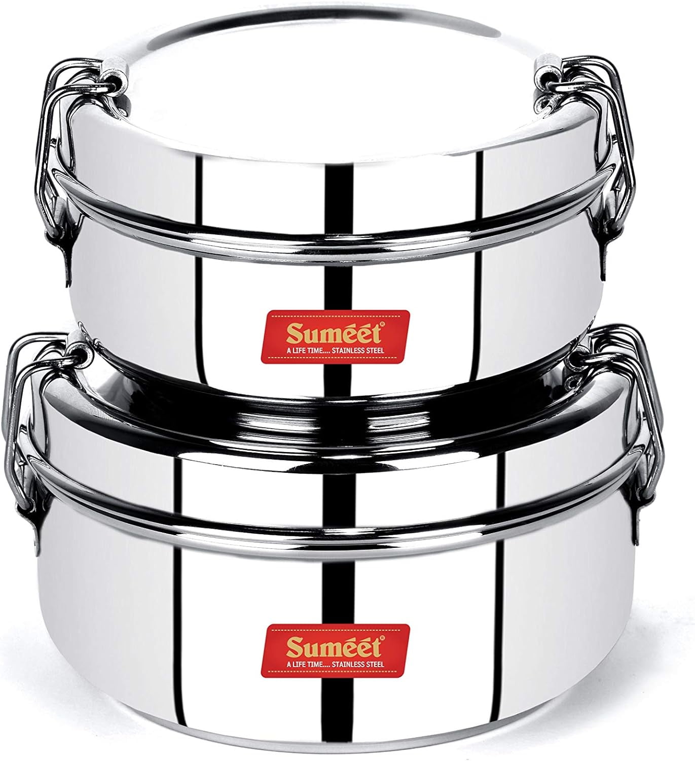 Sumeet Stainless Steel Food Pack Storage Box with Steel Separator Plate ...