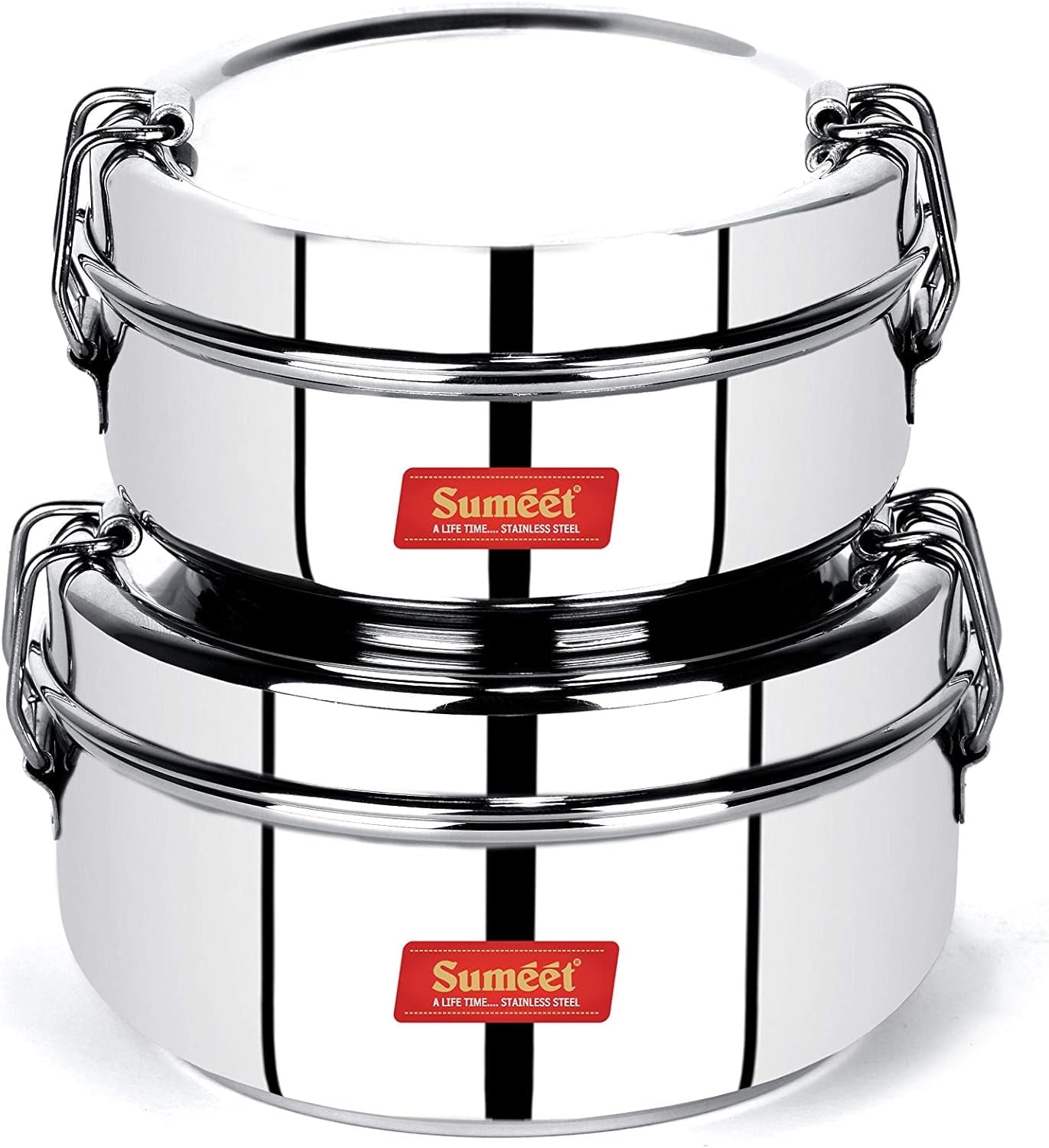 Sumeet Stainless Steel Food Pack Storage Box with Steel Separator Plate ...
