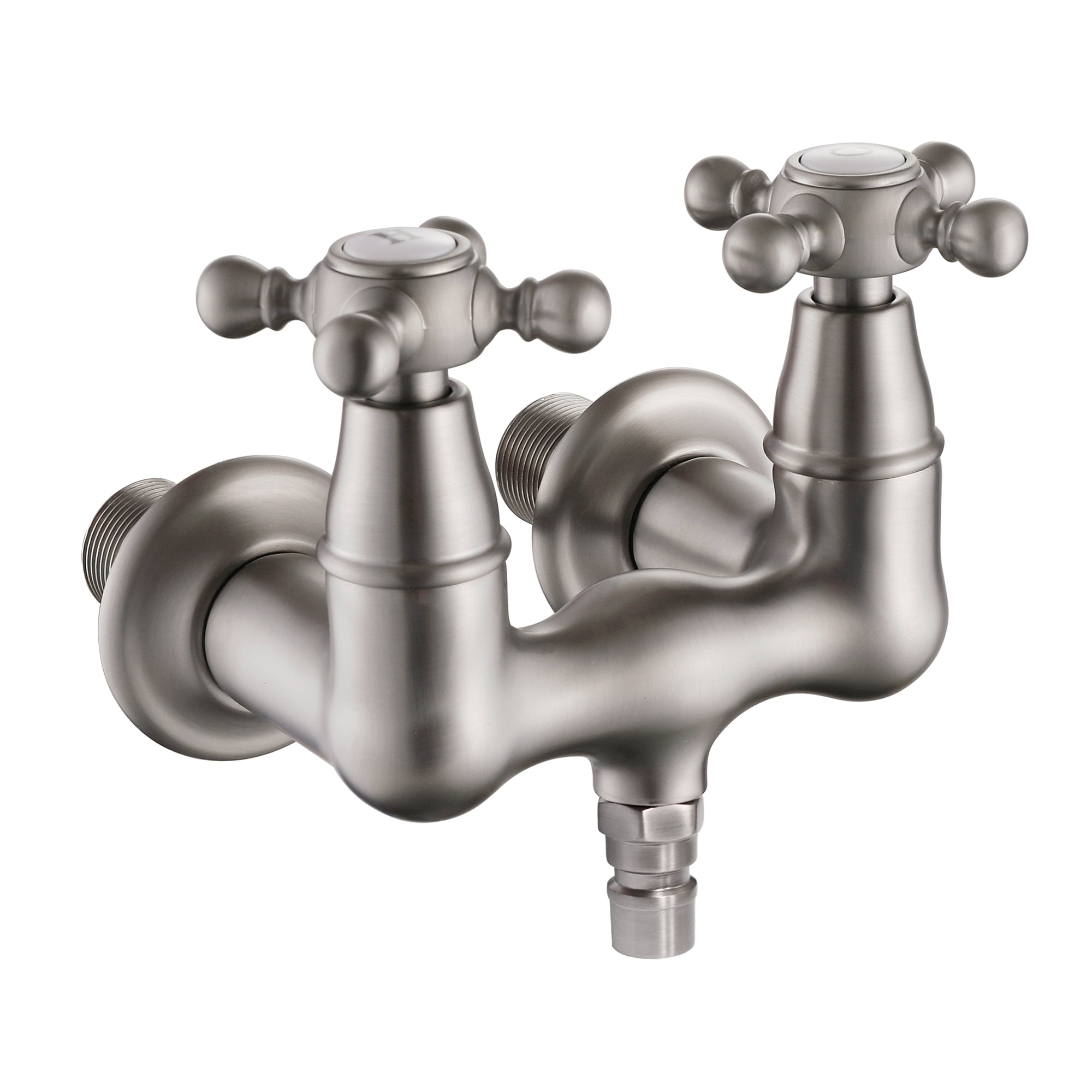 Sumerain Vintage Tub Faucet Wall Mount Tub Filler 3-3/8-Inch Center Two ...