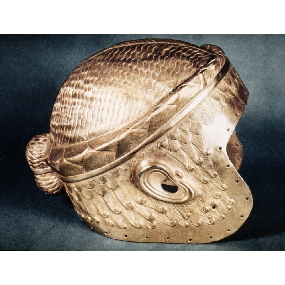 Sumerian Gold Helmet. Ngold Wig Helmet Of Meskalam Dug From The Royal ...