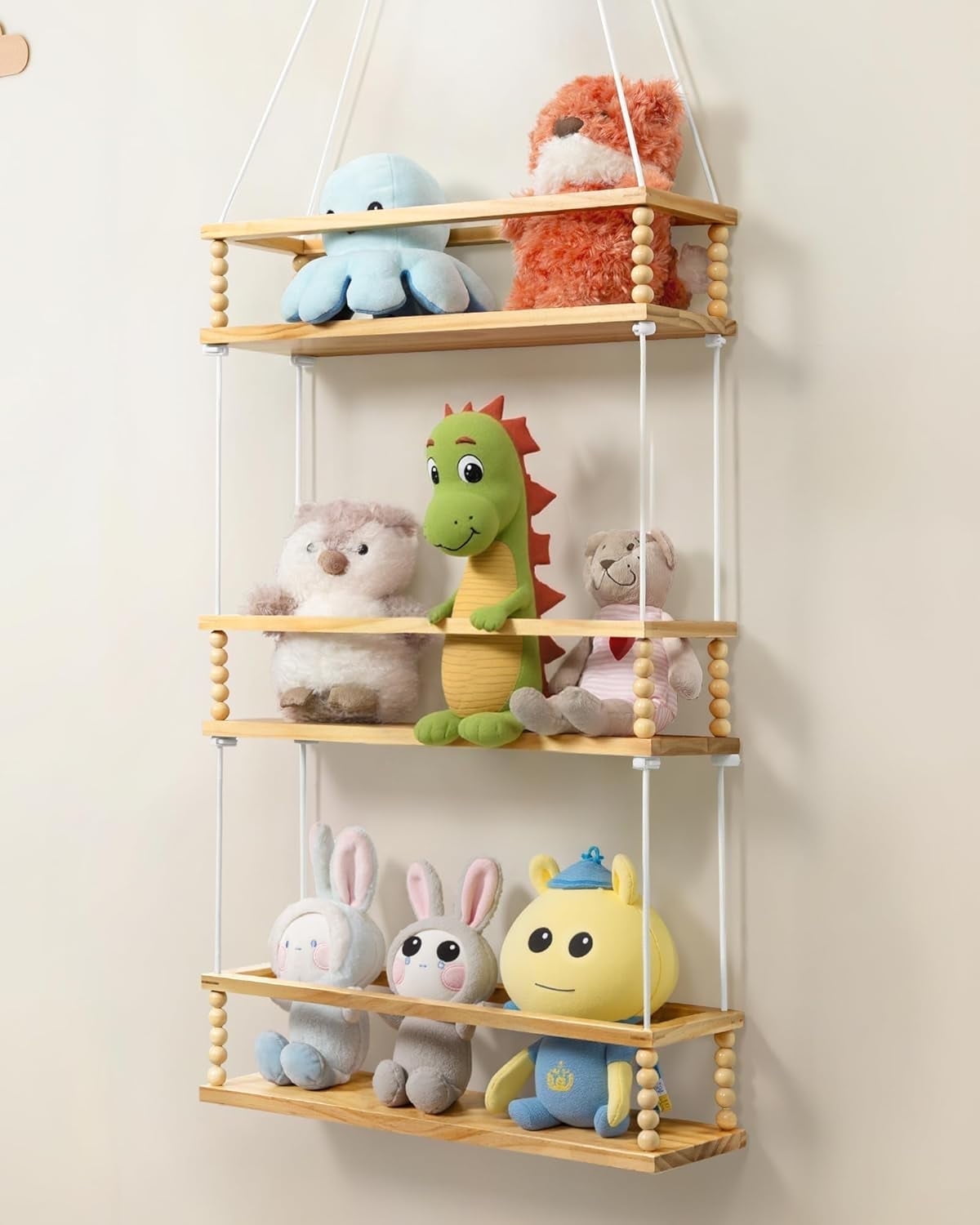 Sumgar Stuffed Animal Storage 3 Tier Hanging Toy Organizer Adjustable ...