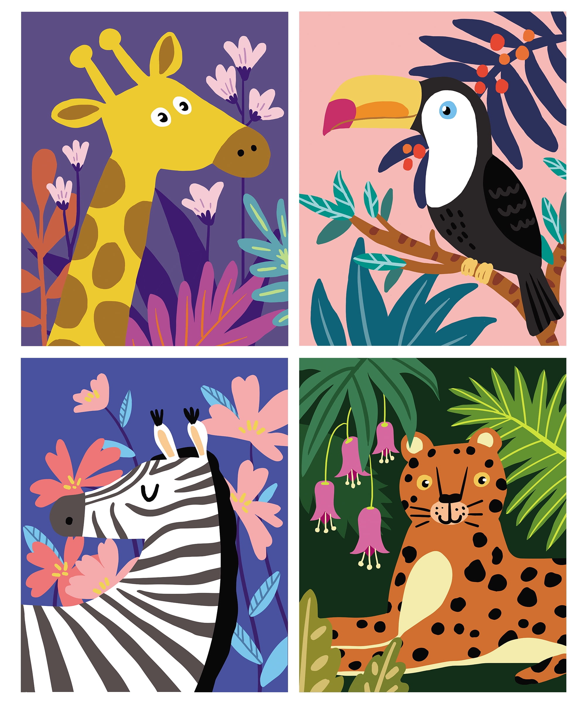 Sumgar Paint by Numbers Kit for Kids Wild Animals DIY Paint by Number ...