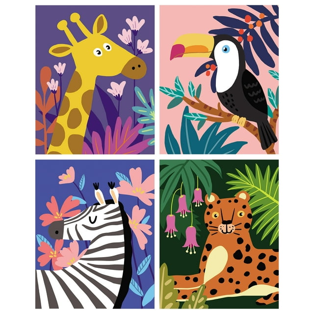 Sumgar Paint by Numbers Kit for Kids Wild Animals DIY Paint by Number ...