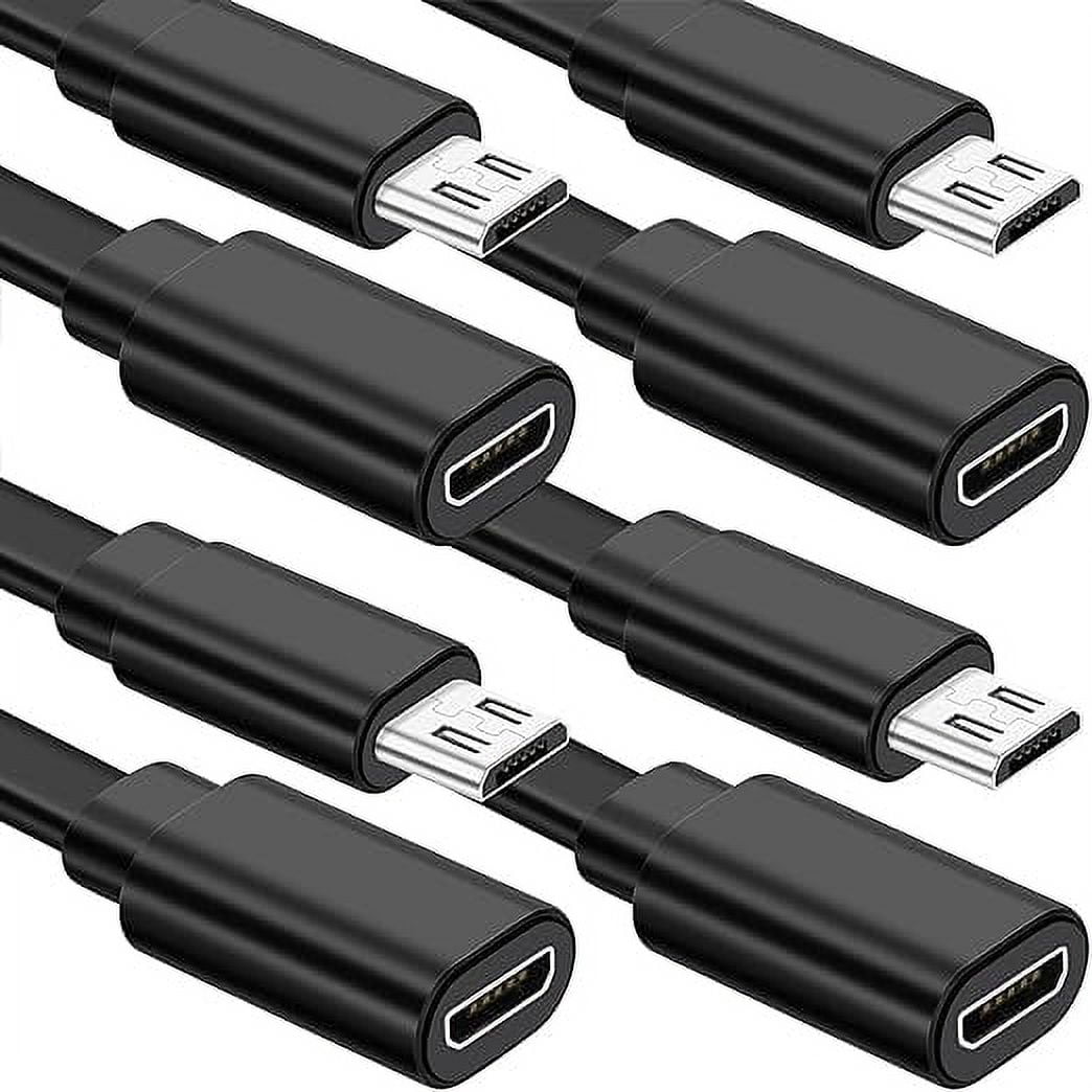 Sumind 4 Pack 10 ft/ 3 Meter Micro USB Extension Cable Male to Female ...