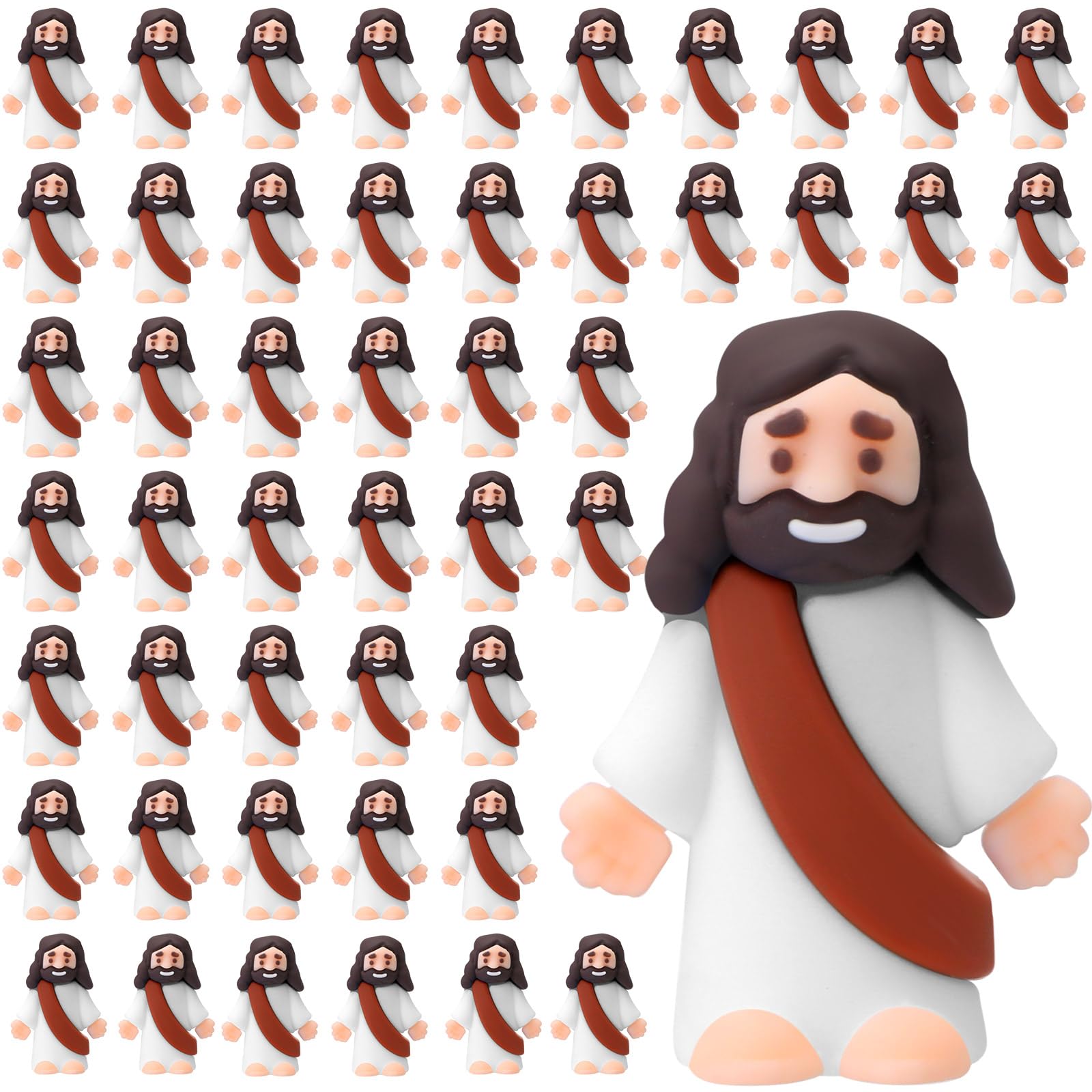 Sumind 50 Pcs Little Jesus Figures Original Design Miracle Mini Pocket ...