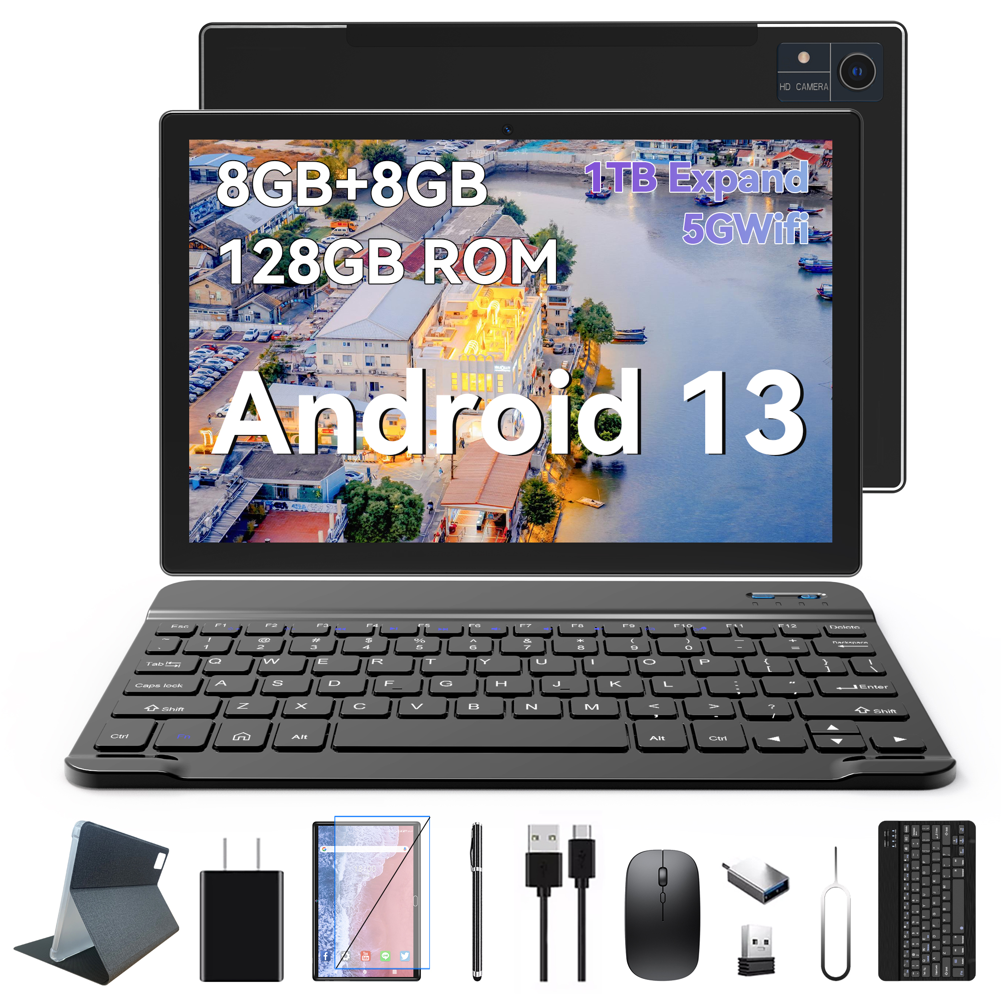 Visual Land Prestige 10.1" Quad Core Tablet 16GB Includes Keyboard Case ...