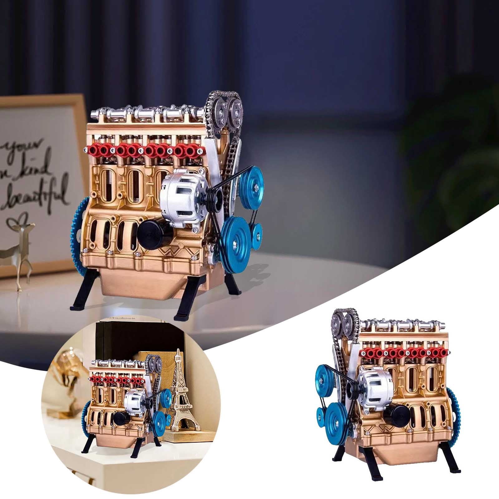 Sumllary Full Metal Car Engine Model 4 Cylinder Car Engine Kit Adult ...