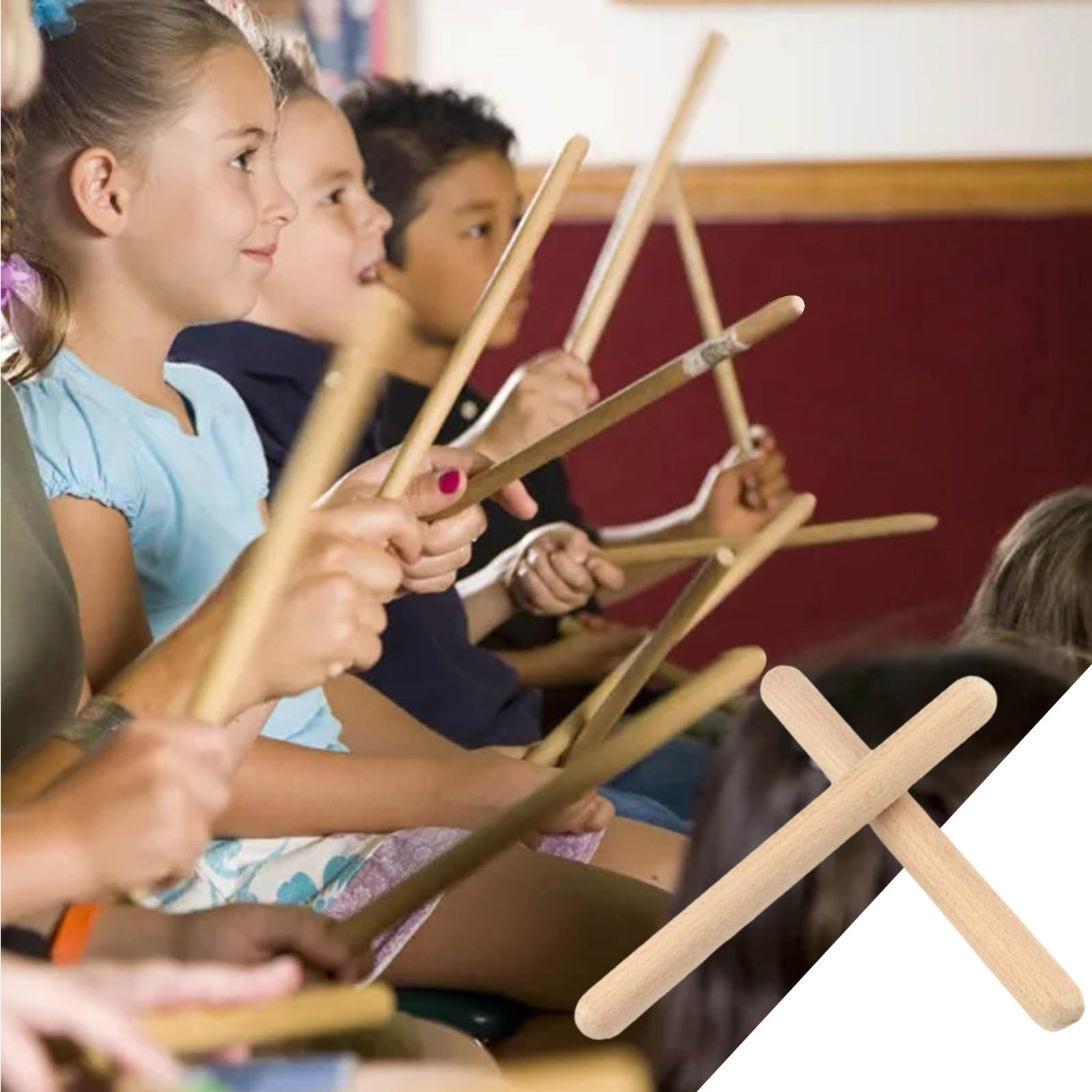 Sumllary Percussion Instrument Log Sound Stick Children's Music ...