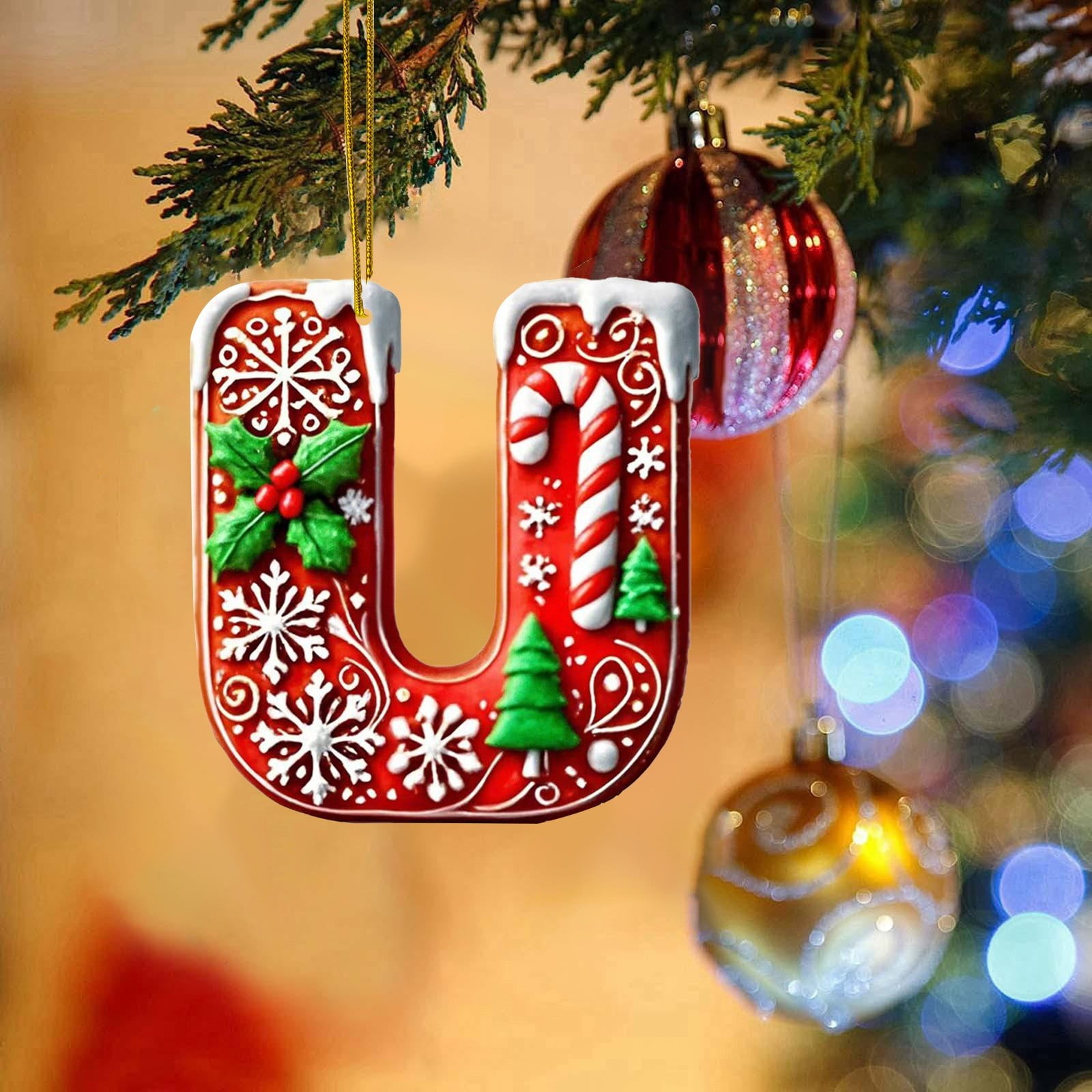 Sumllary Small Stained Glass Window Hangings 26 Pieces Red Letters ...