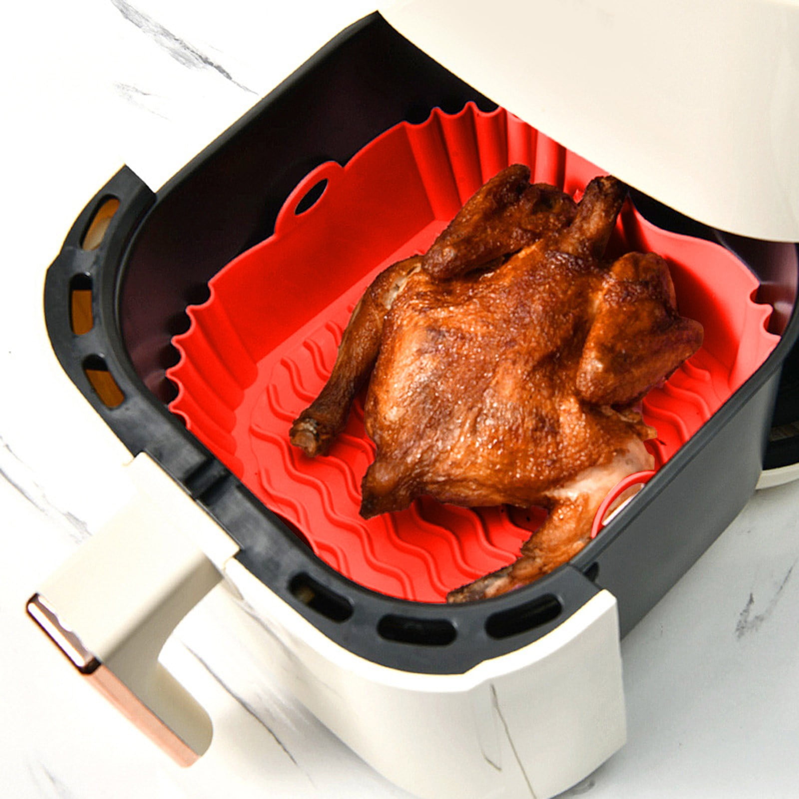 Sumllary Square Air Fryer Silicone Baking Tray Square Air Fryer ...