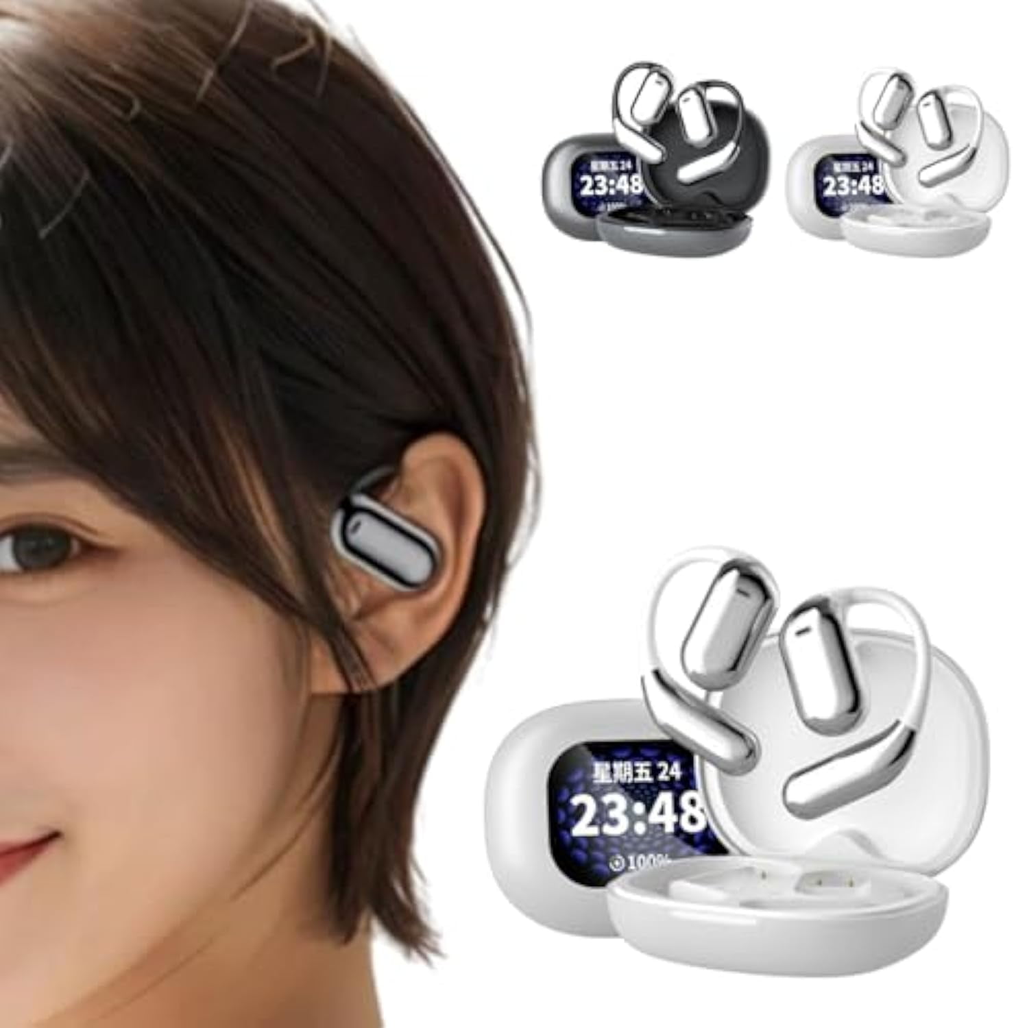 Summaryu Open Ear, True Powerful Bluetooth 5.4 Open Ear Earbuds, Ipx5 Waterproof, Open Ear ...