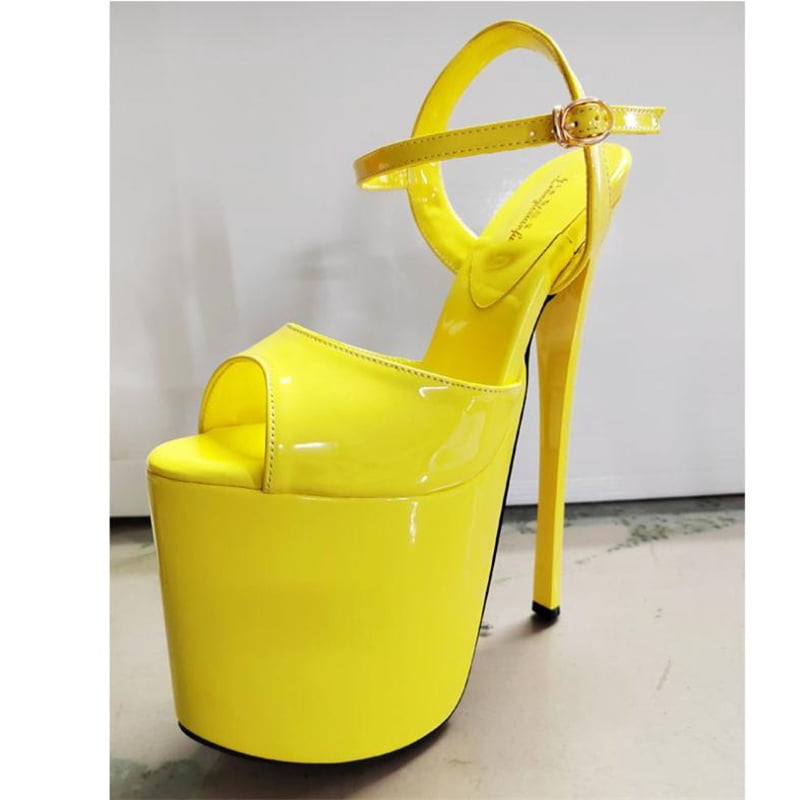 Summer 19cm Metal Thin High Heels Sandals Female Platform Women's Dress ...