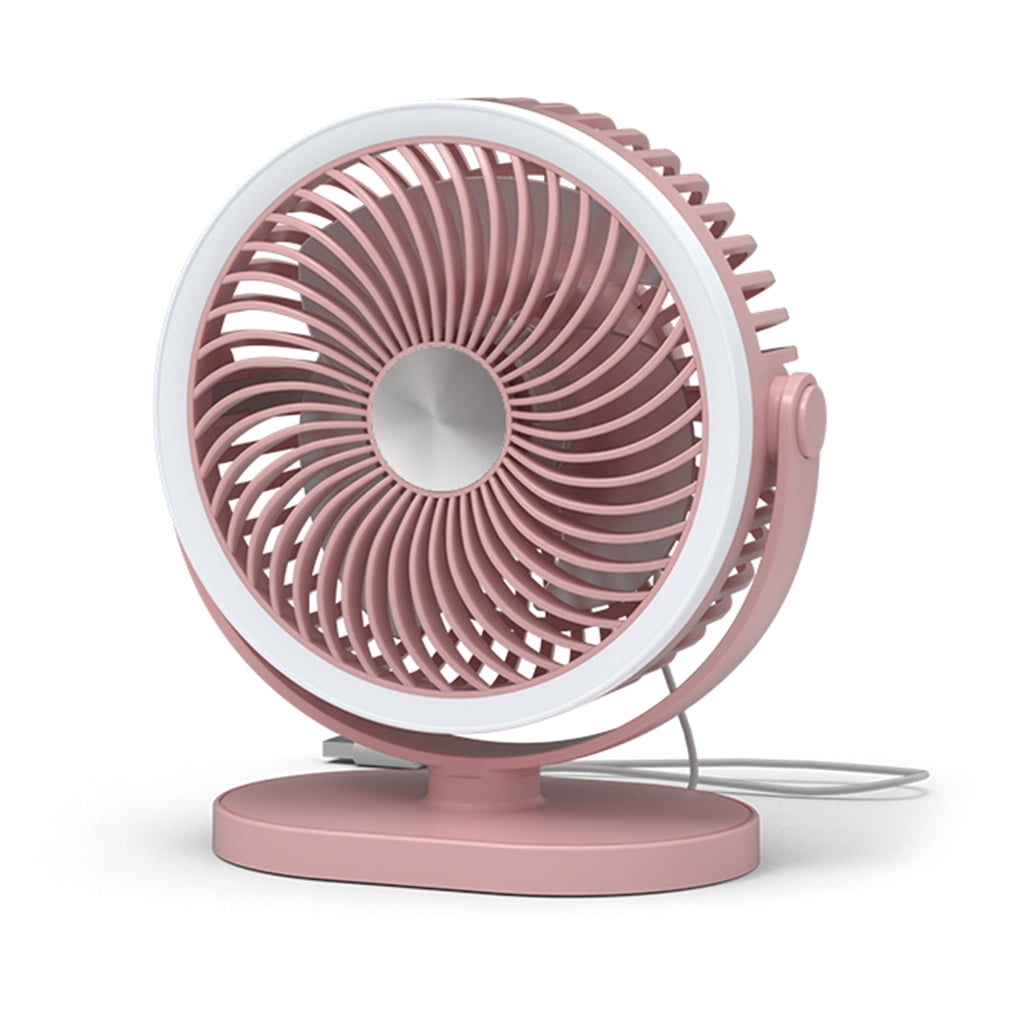 Summer 2 Speeds USB Cooling Fan with LED Light Desktop Table Fan for ...